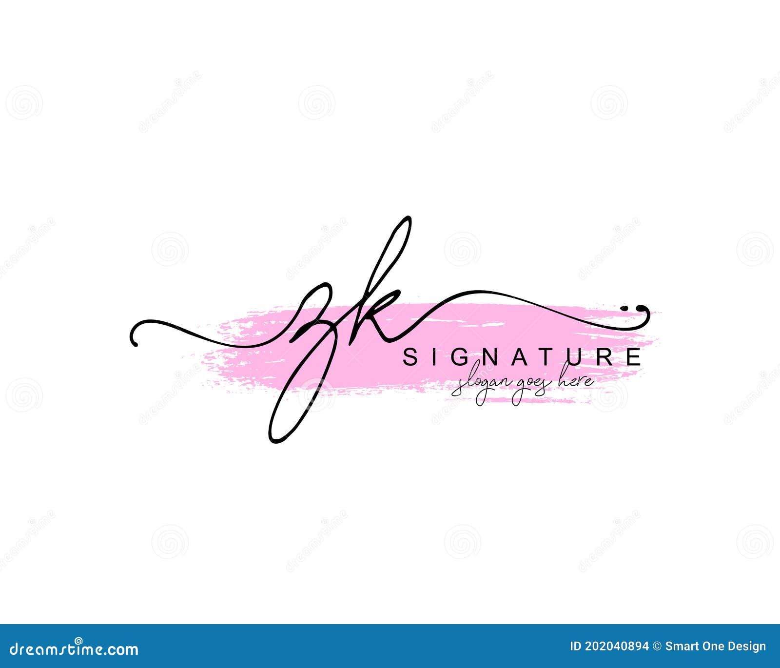 ZK Signature Logo Template Vector Stock Vector - Illustration of ...