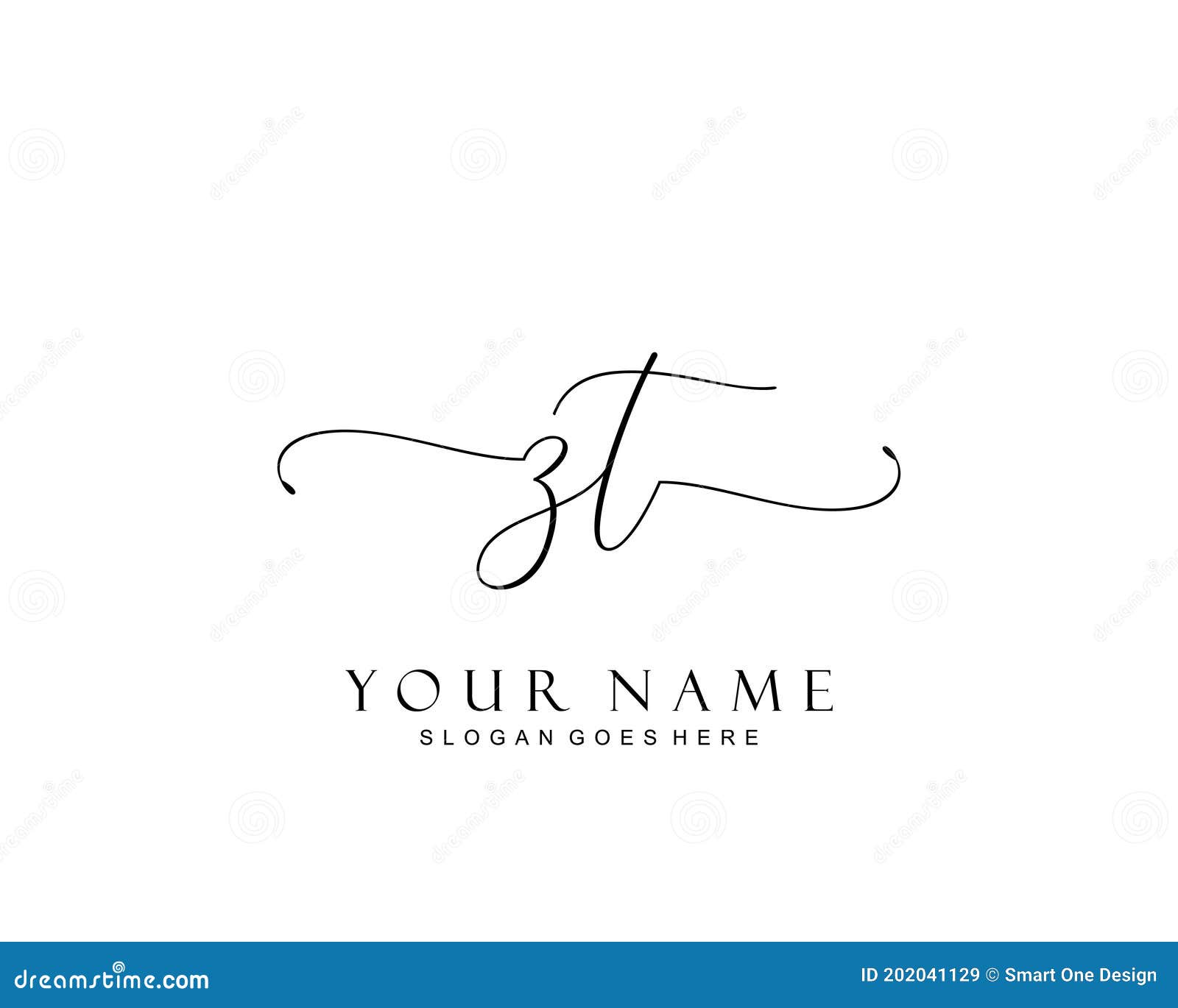 ZT Signature Logo Template Vector Stock Vector - Illustration of ...