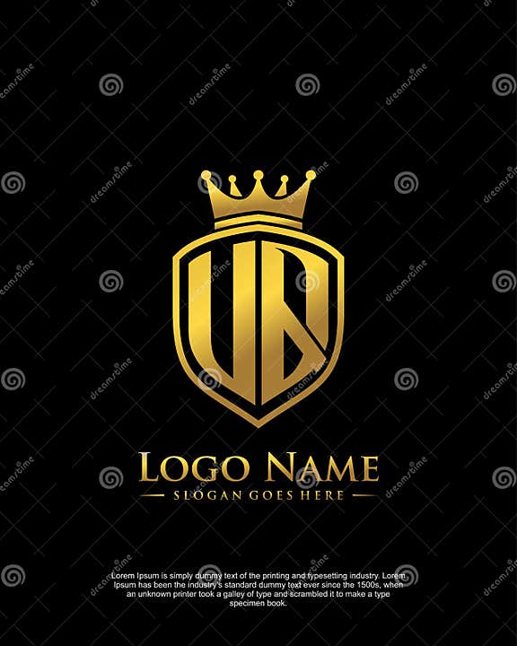Initial UQ Letter with Shield Style Logo Template Vector Stock Vector ...