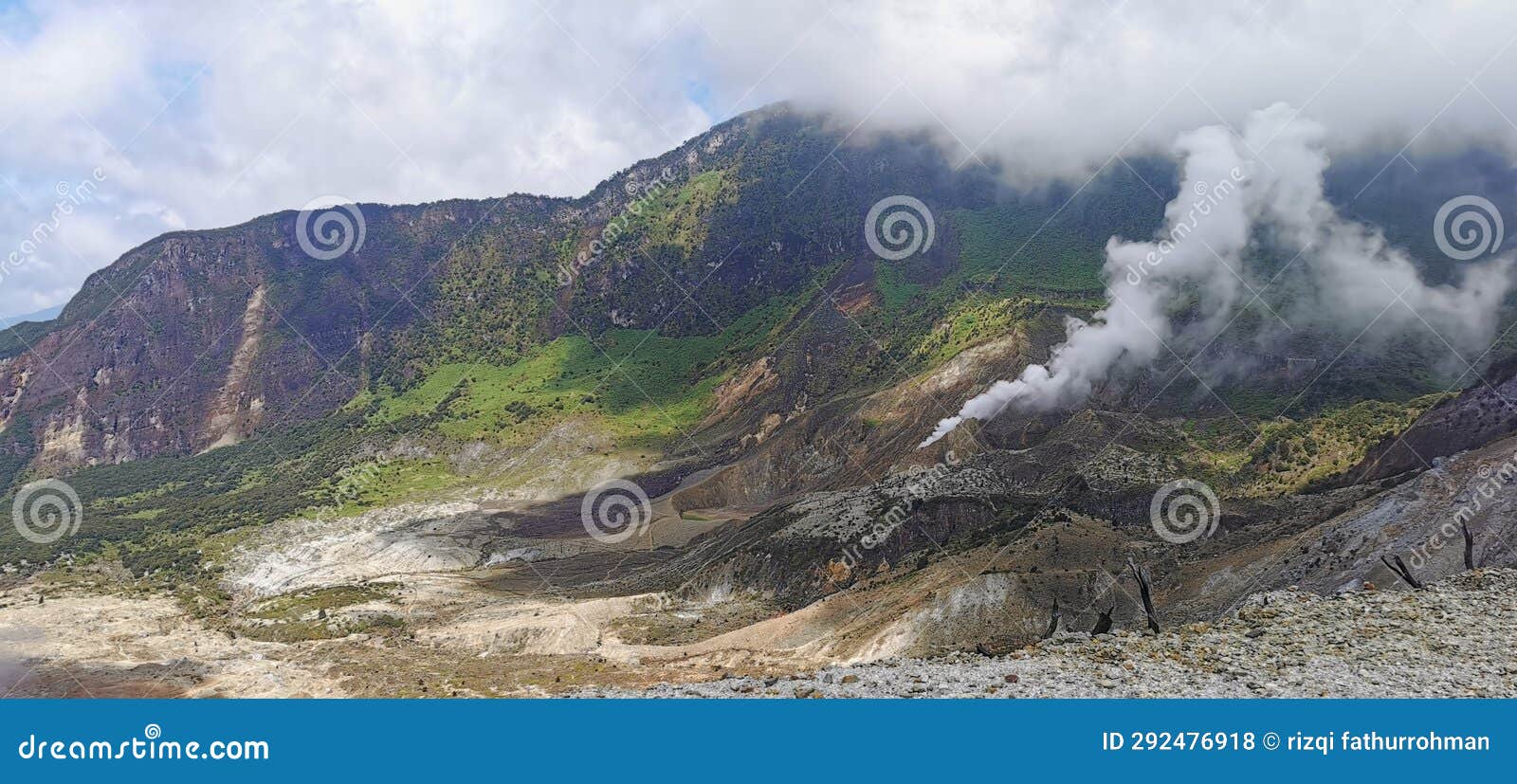 Papandayan Mountain Garut City Indah Stock Photo - Image of city, indah ...
