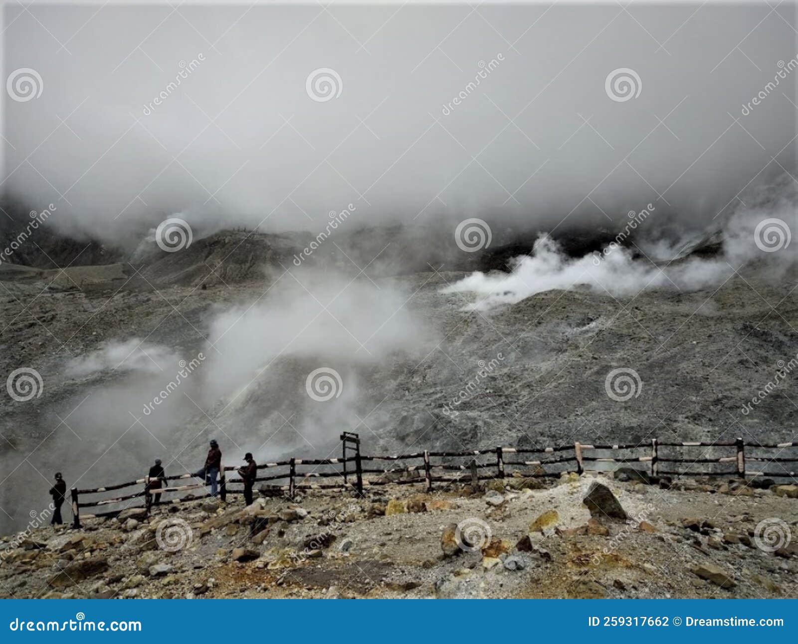 Papandayan Volcano in West Java Indonesia Editorial Photography - Image ...