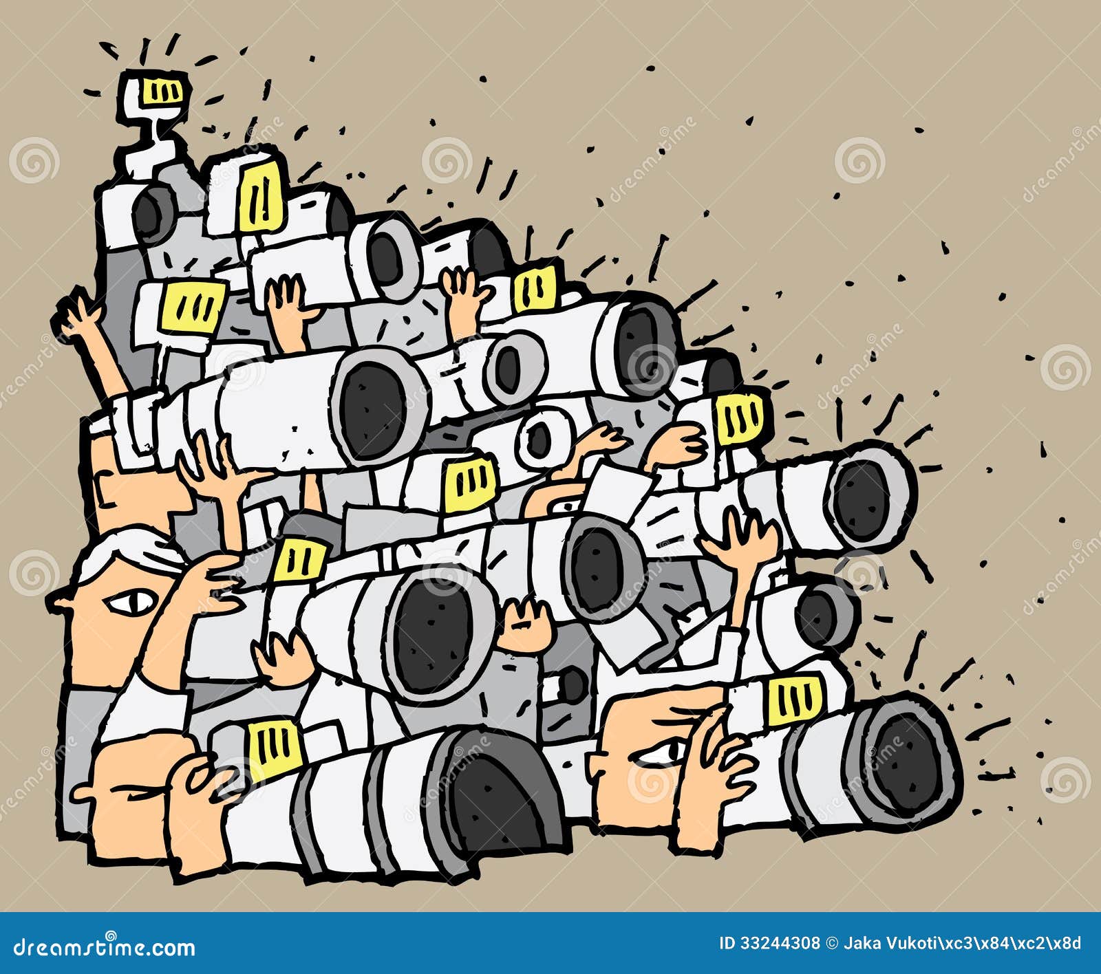 Paparazzi Cartoon No.1 Royalty Free Stock Photos - Image: 33244308