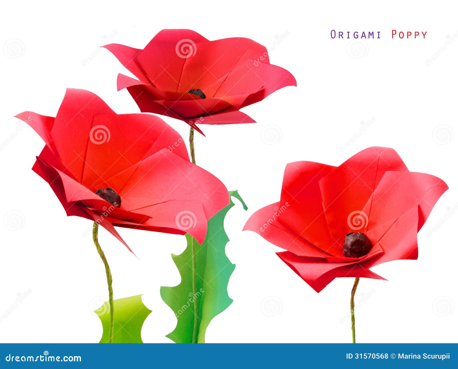 Papavero Flower3 Di Origami Fotografia Stock - Immagine di fiori ...