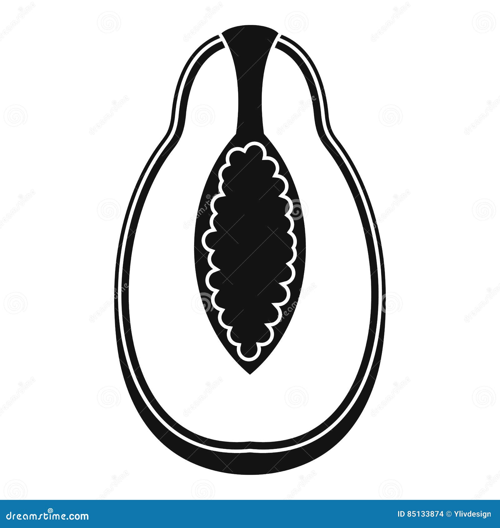 Papaya Fruit Icon, Simple Style Stock Vector - Illustration of juicy ...