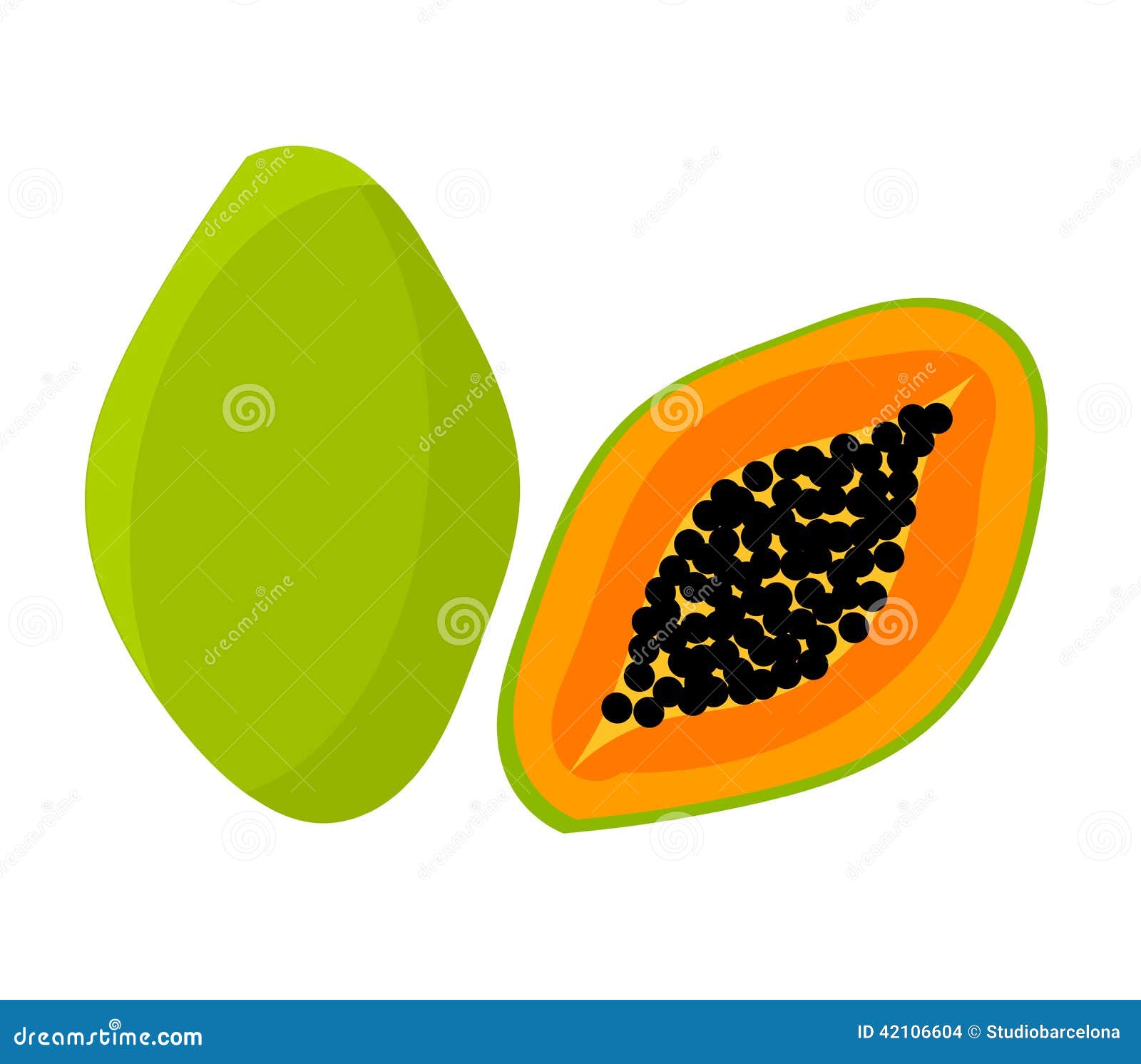 Papaya fruit icon stock vector. Illustration of sweet - 42106604