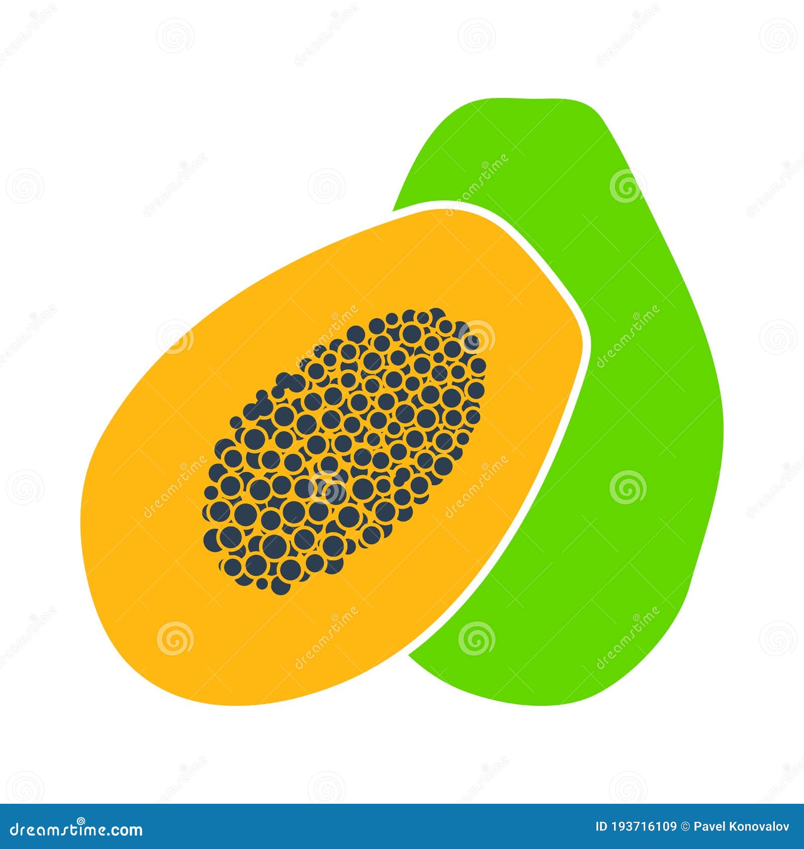 Papaya Icon stock vector. Illustration of fruit, diet - 193716109
