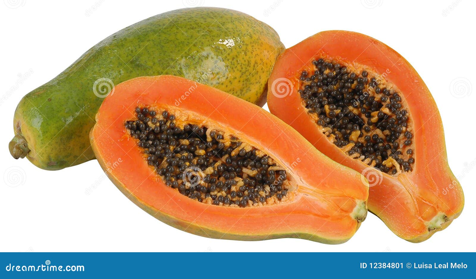 Papaya. Isolated stock image. Image of dessert, color - 12384801