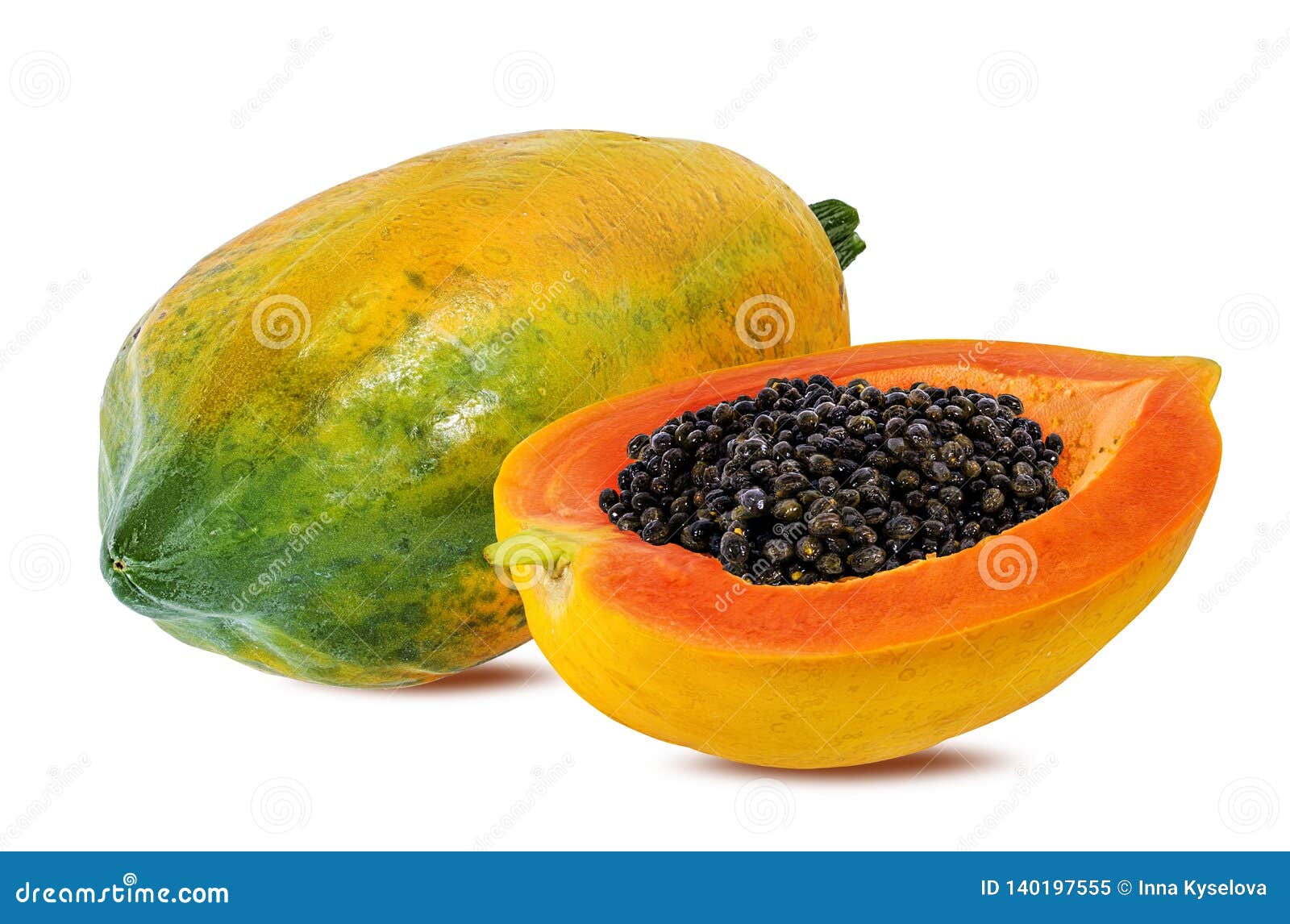 Papaya isolated on a white stock image. Image of diet - 140197555