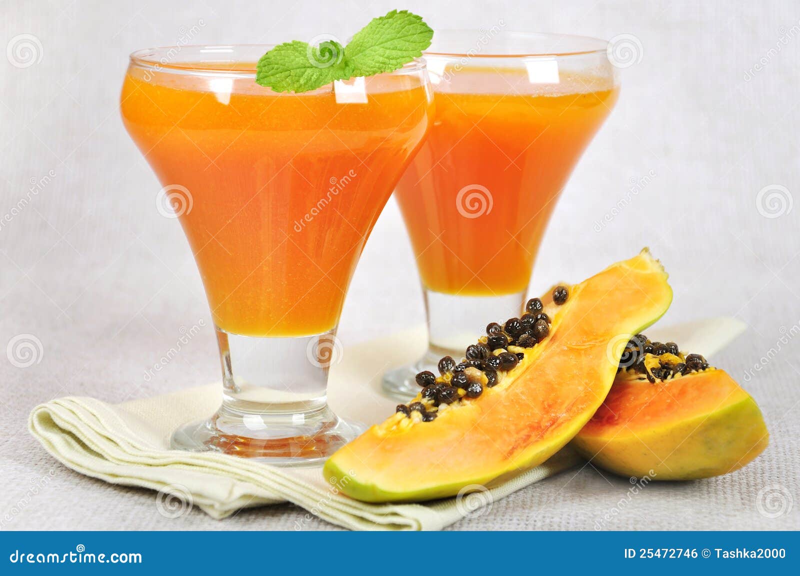 Papaya Juice In Breakfast Royalty-Free Stock Photography ...