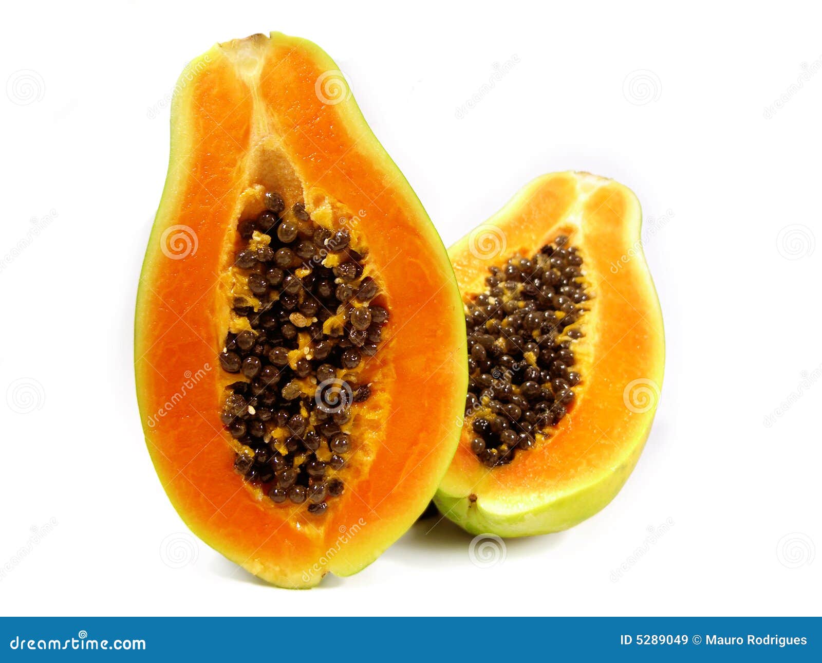 Papaya rebanada imagen de archivo. Imagen de jugoso, dulce - 5289049