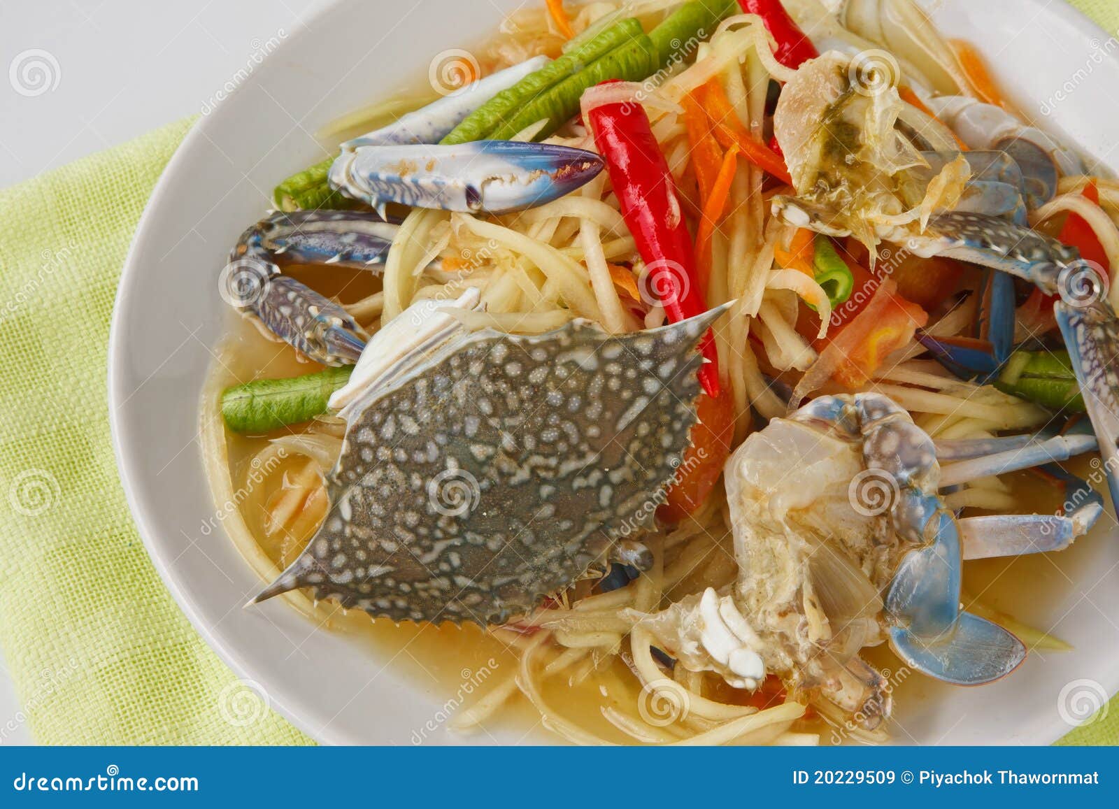 Papaya Salad And Pickled Crab In Thai Called Som Tum Stock Photography ... Papaya Salad And Pickled Crab In Thai Called Som Tum Stock Photography ...