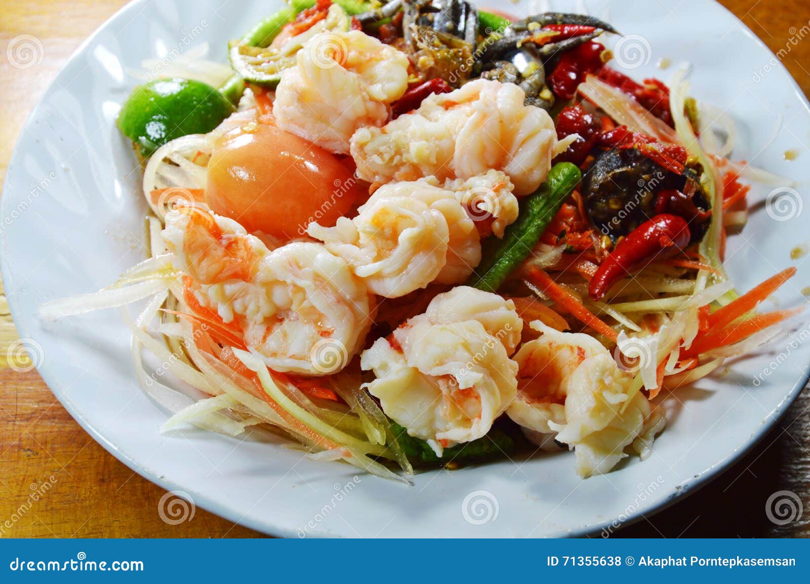 Papaya Salad And Pickled Crab In Thai Called Som Tum Stock Photography ... Papaya Salad And Pickled Crab In Thai Called Som Tum Stock Photography ...