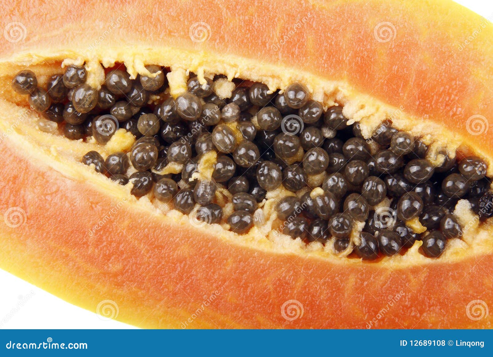 Papaya with seeds stock photo. Image of fragrant, ecological - 12689108