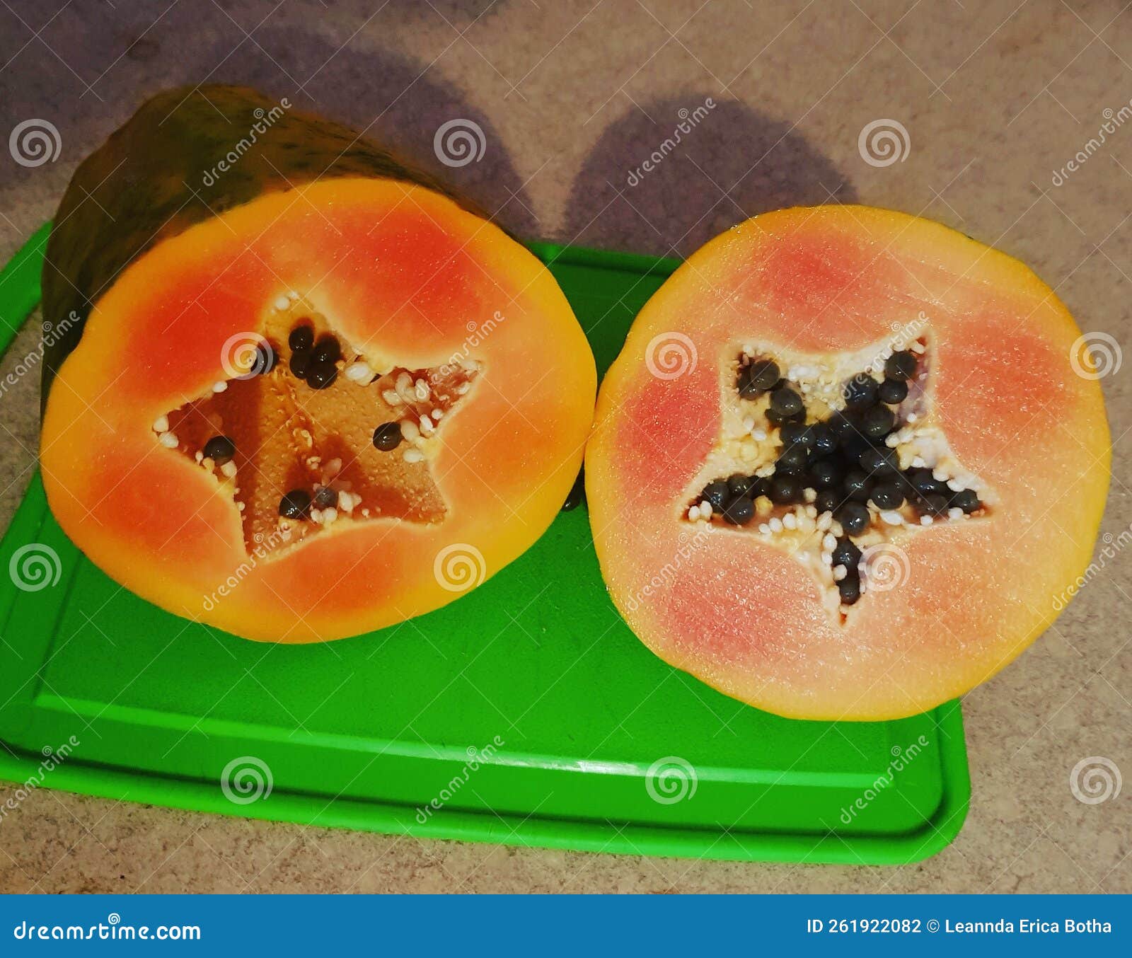 A papaya star stock photo. Image of fruit, food, orange - 261922082
