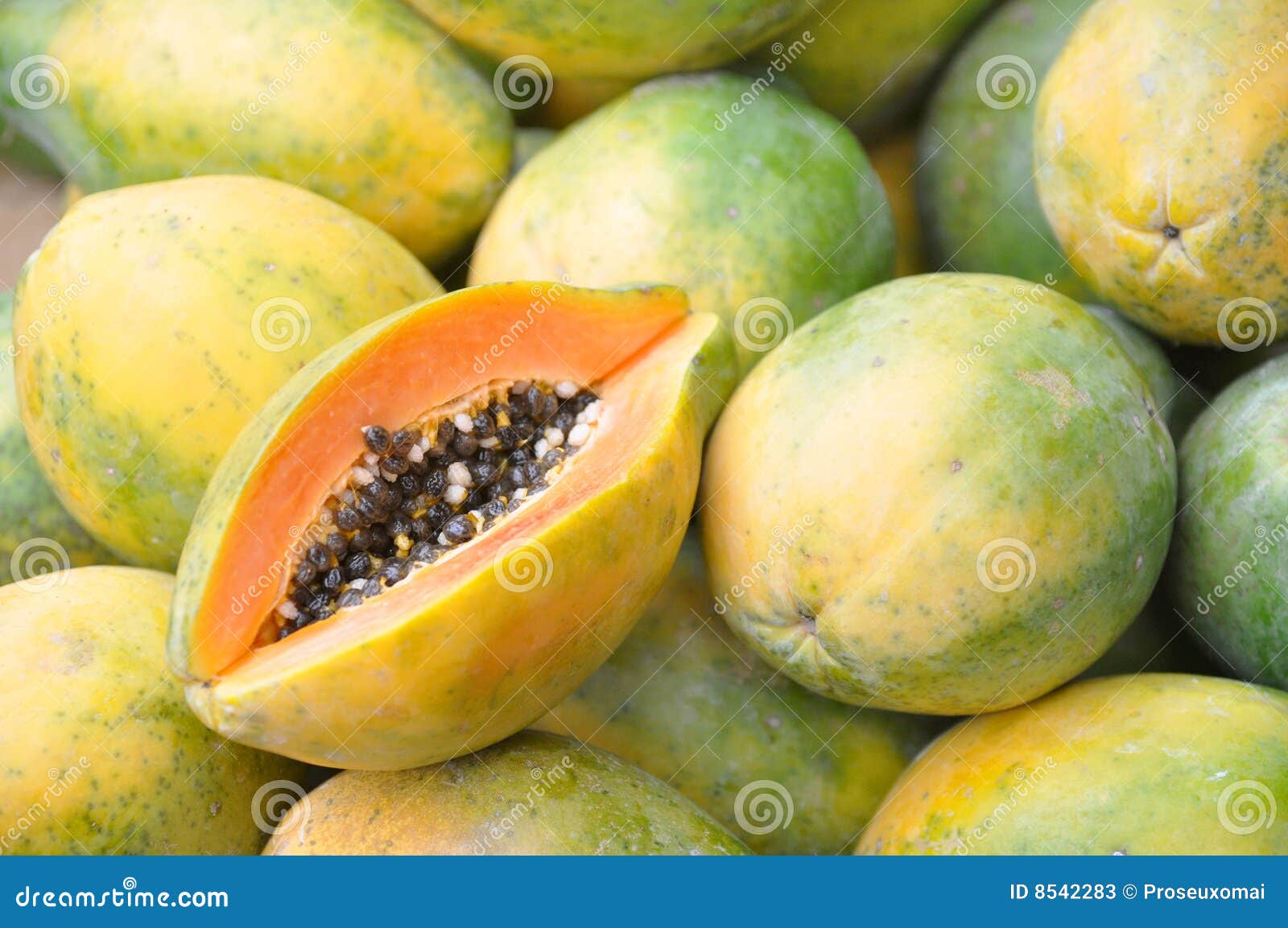 Papaye de fruit image stock. Image du fond, santé, doux - 8542283