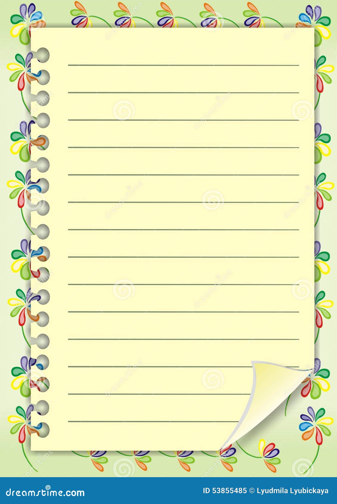 Papel con las líneas ilustración del vector. Ilustración de flores ...