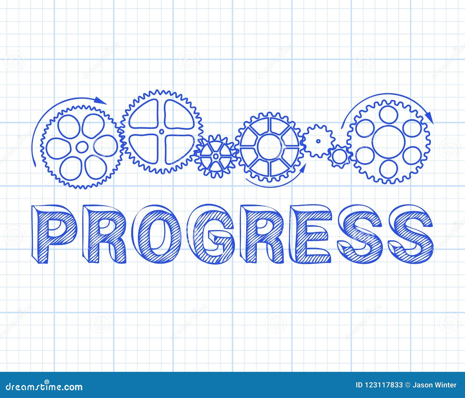 Papel Cuadriculado Del Progreso Ilustración del Vector - Ilustración de ...