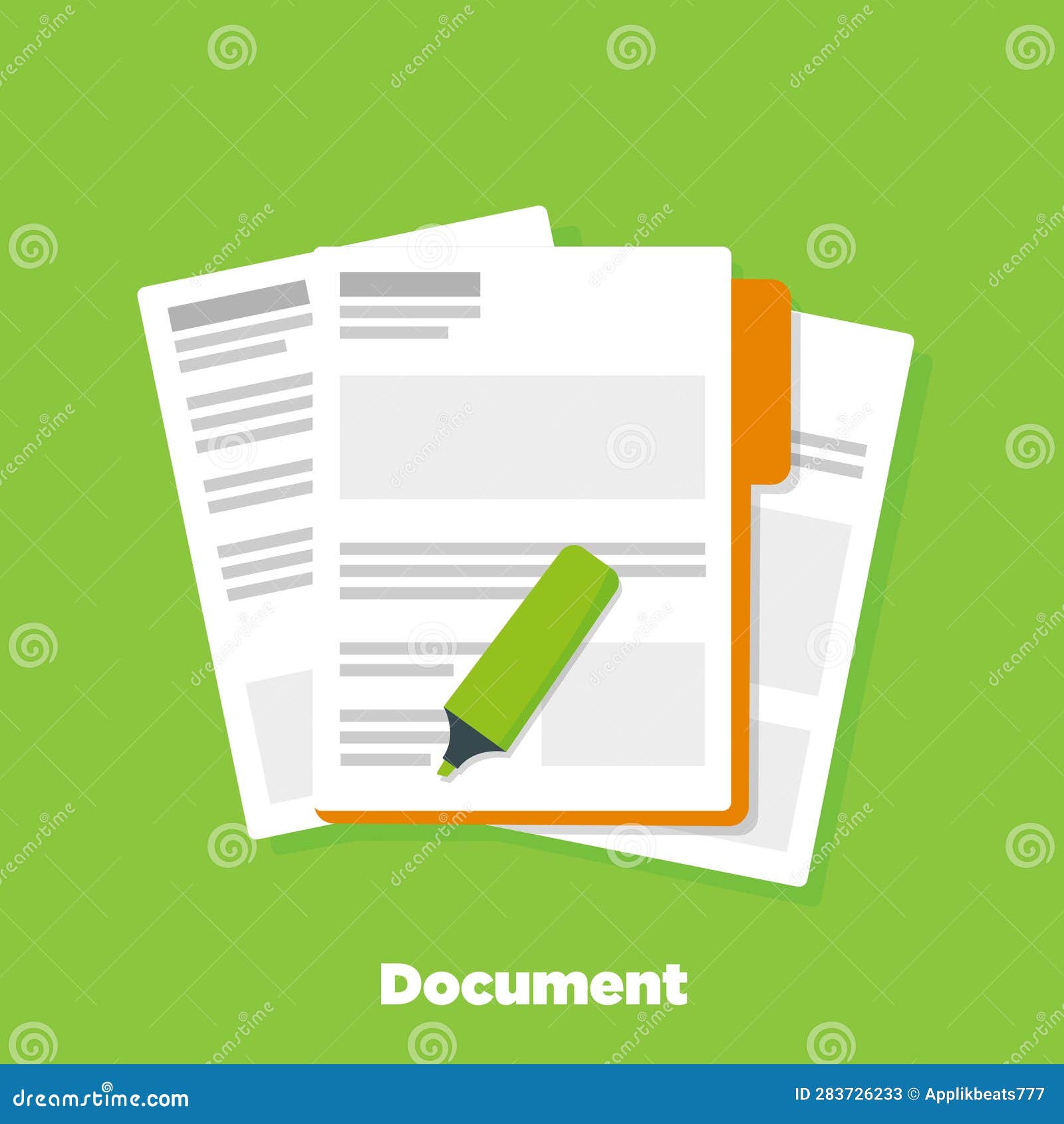 Papel De Documento O Icono Plano De Datos Ilustración del Vector ...