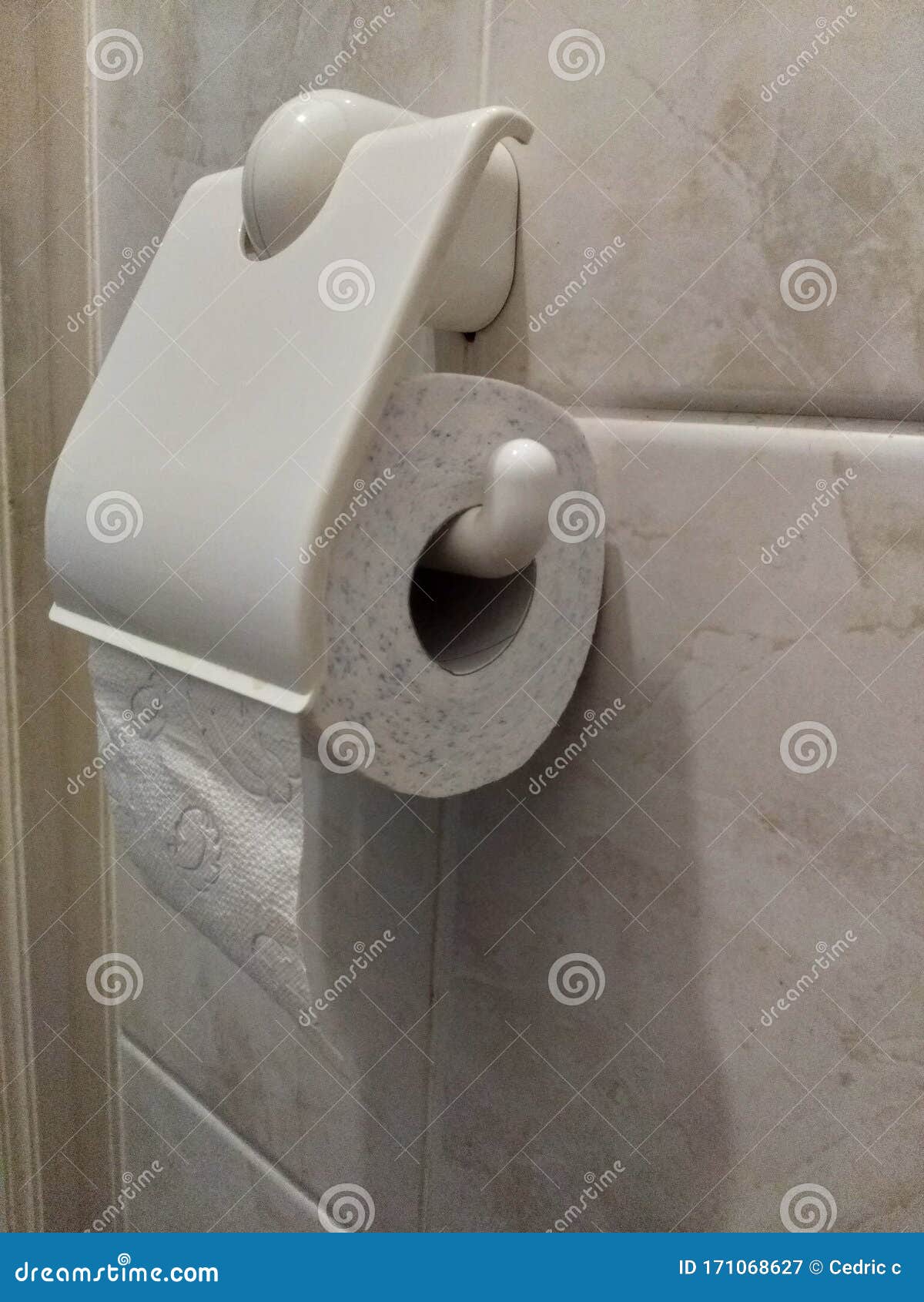 Papel De Inodoro Blanco En El Soporte Imagen de archivo - Imagen de ...