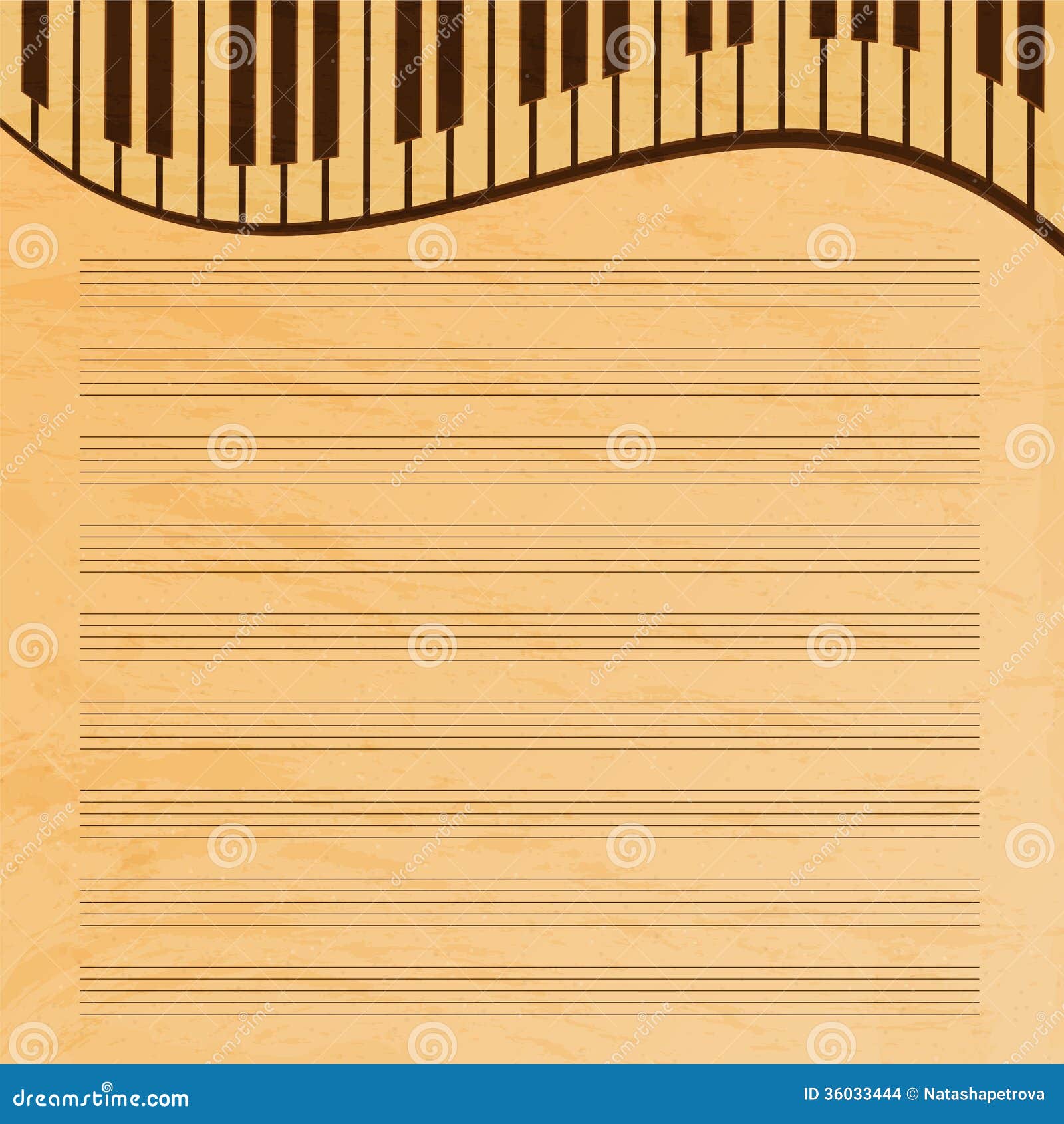 Papel De Música Decorado Com Chaves Ilustração do Vetor - Ilustração de ...