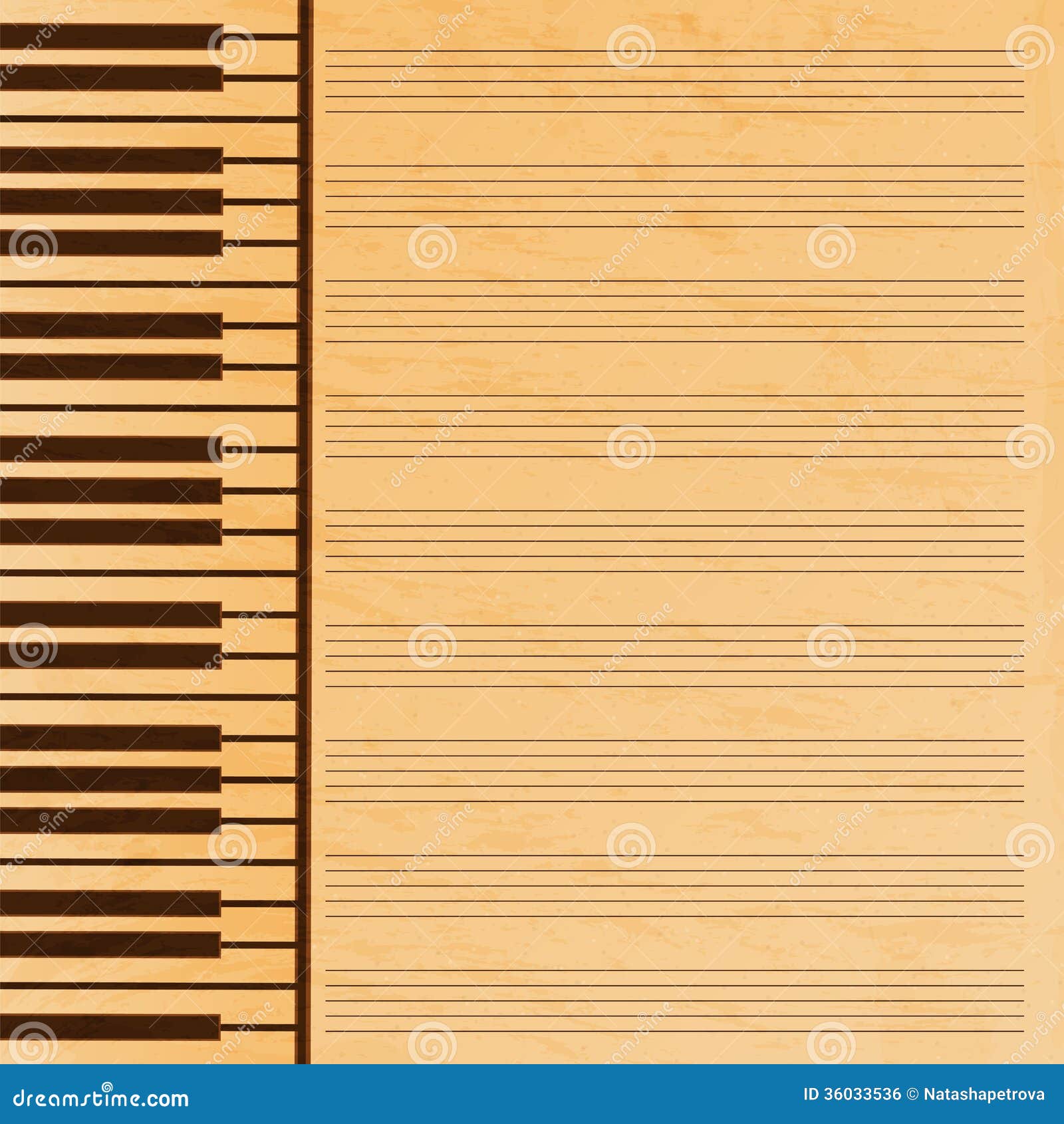 Papel De Música Decorado Com Chaves Ilustração do Vetor - Ilustração de ...