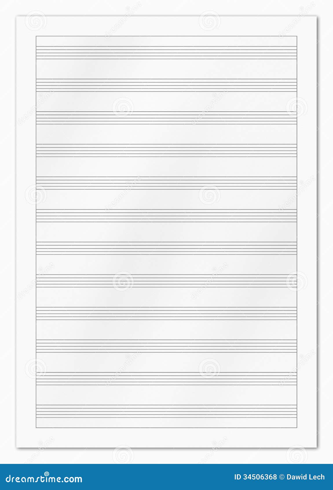 Papel de música en blanco stock de ilustración. Ilustración de hoja ...