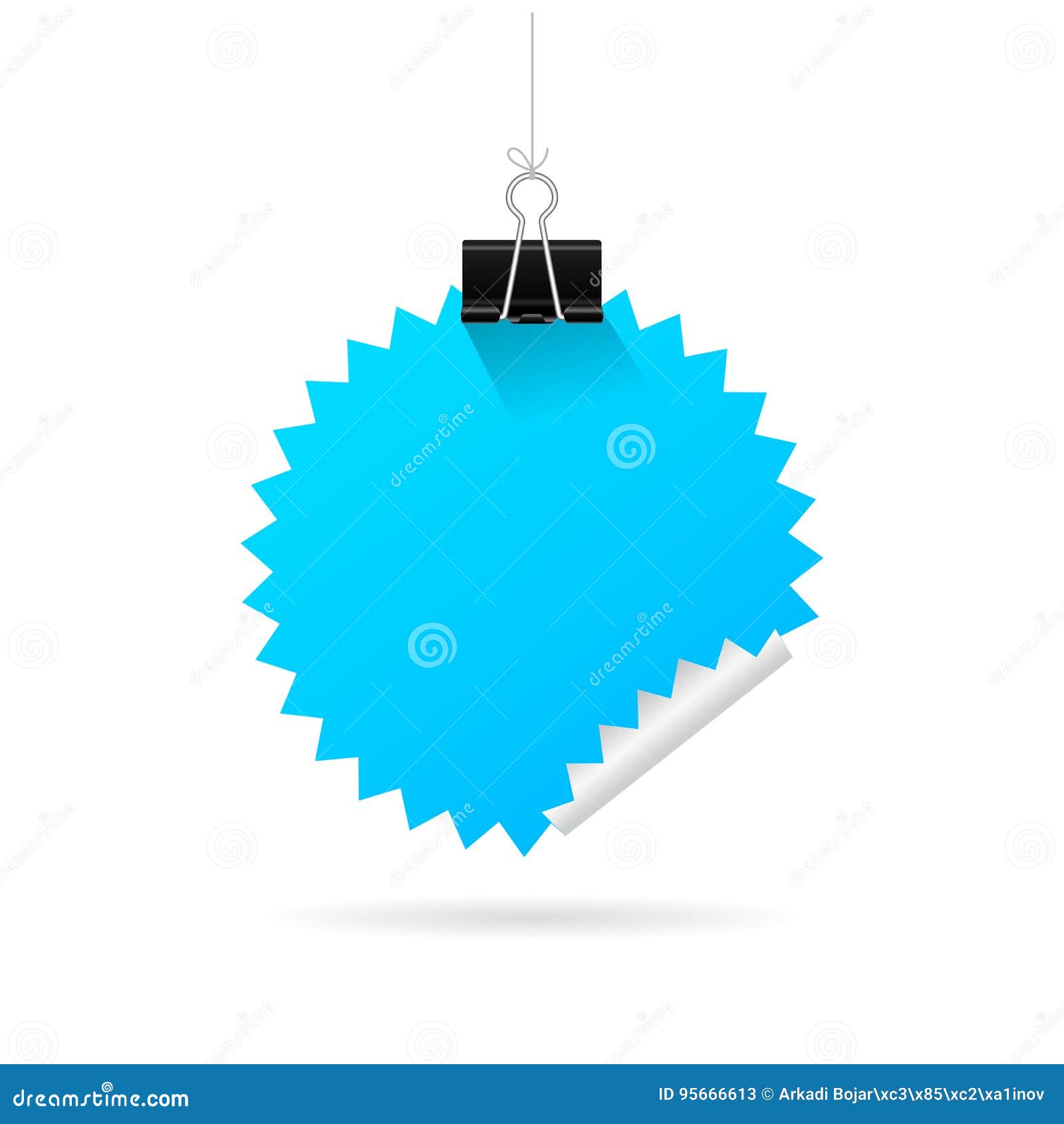 Papel De Nota Azul Colgante Ilustración del Vector - Ilustración de ...