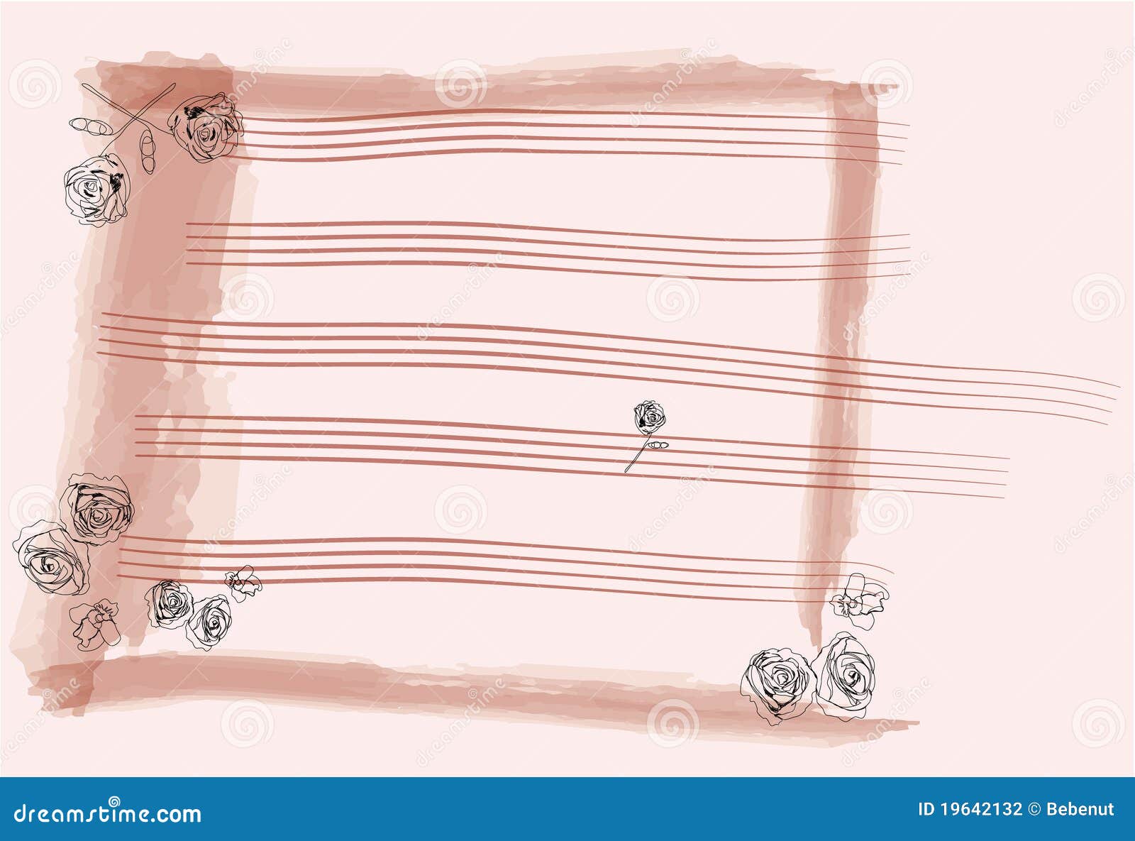 Papel De Nota Del Color De Rosa De Rose Stock de ilustración ...