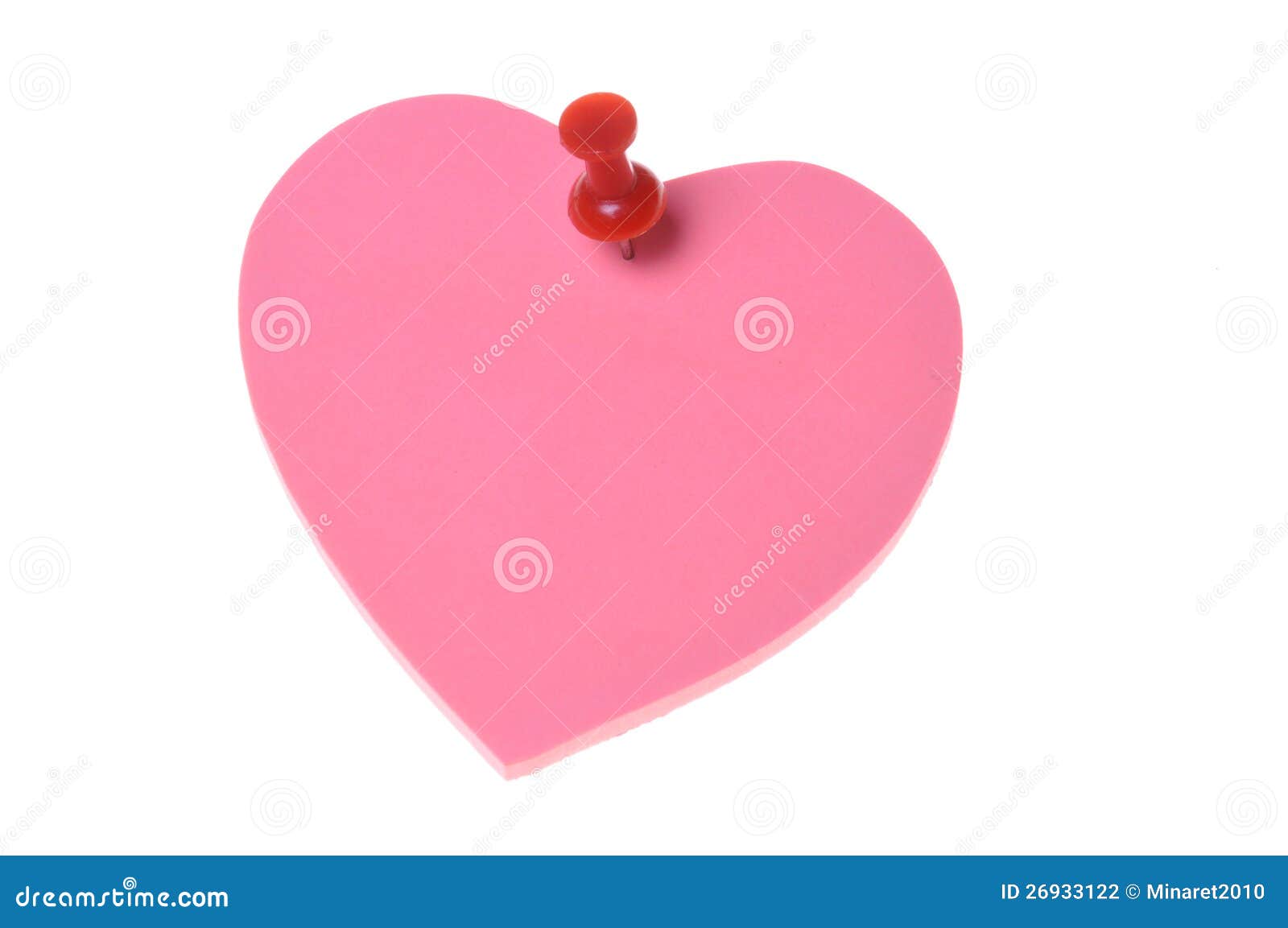 Papel De Nota En Forma De Corazón Foto de archivo - Imagen de lista ...