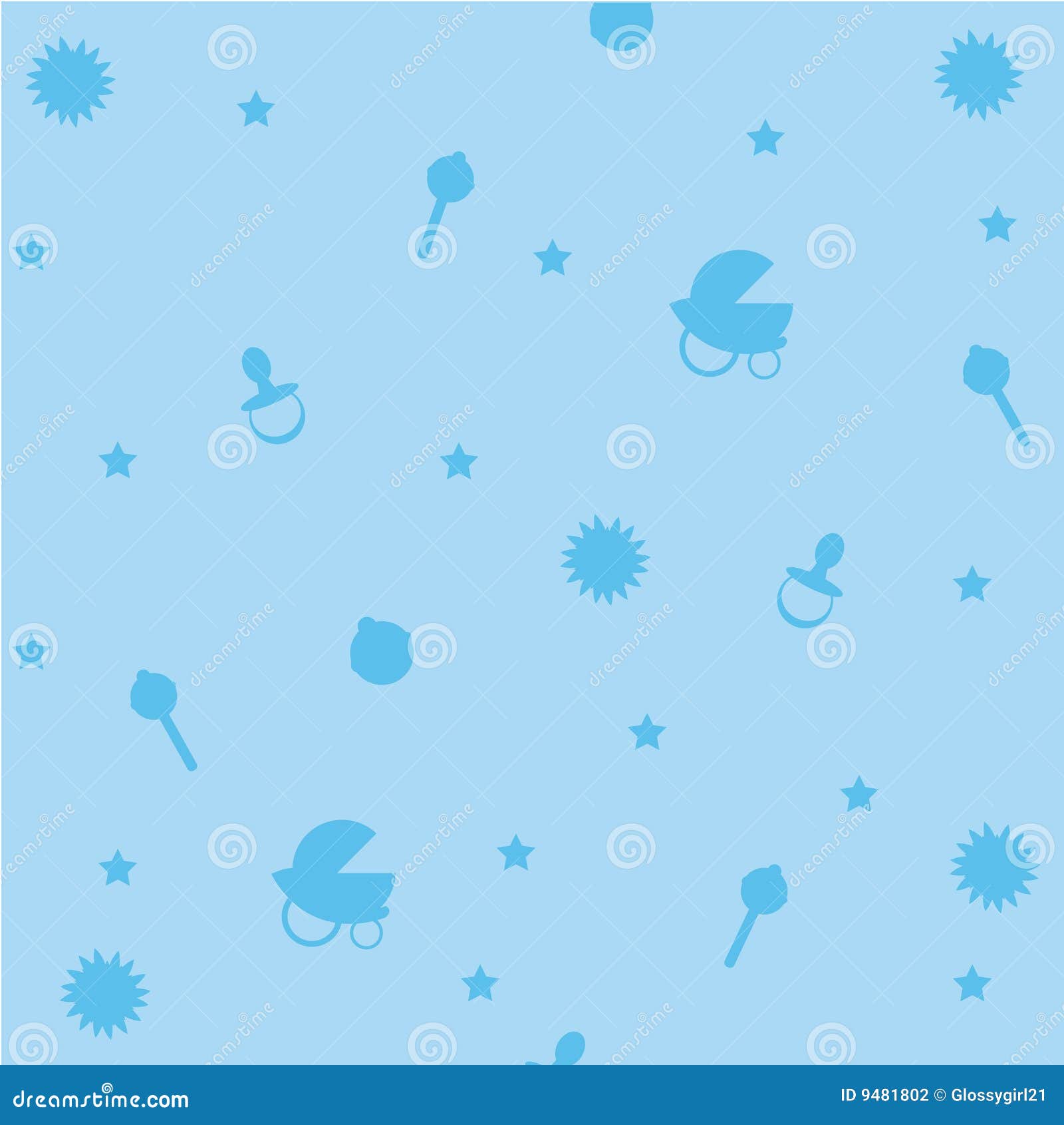 Papel De Parede Do Azul De Bebê Ilustração do Vetor - Ilustração de ...