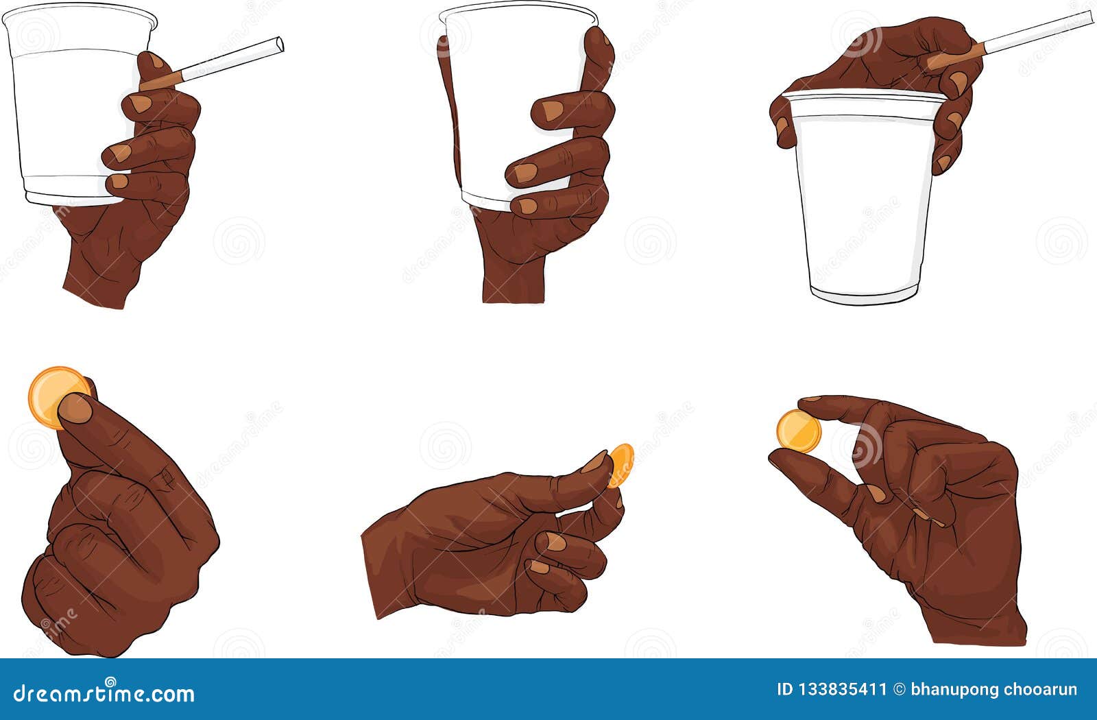 Papel De Rasgado Y Crooking De La Mano, Vector Ilustración del Vector ...