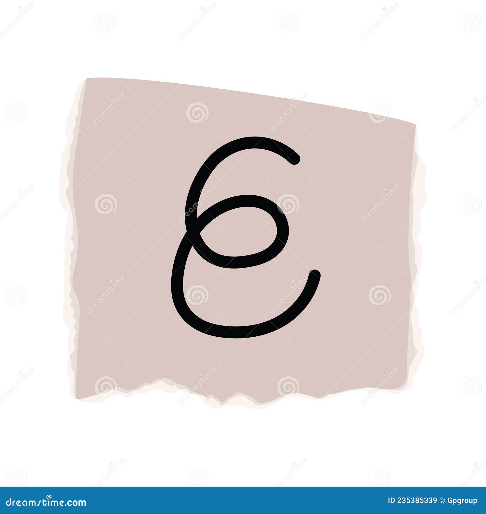 Papel De Resgate Com Letra E Ilustração do Vetor - Ilustração de corte ...