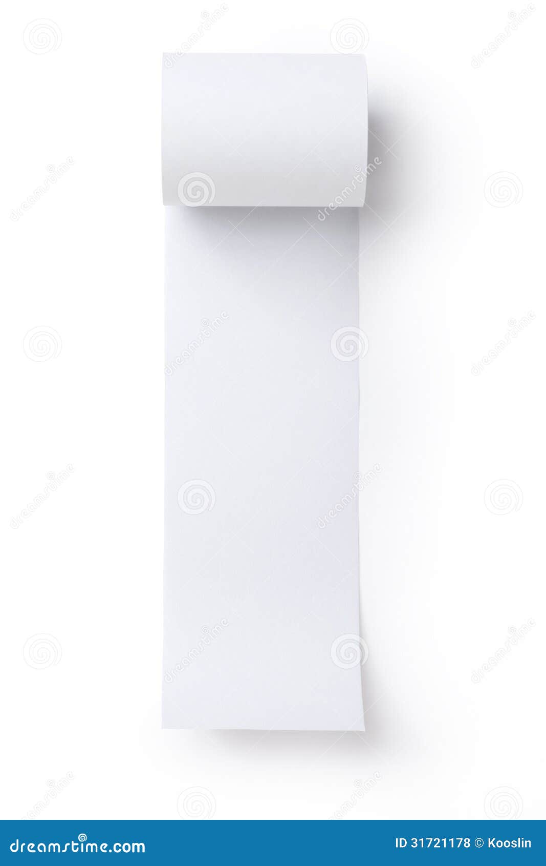 Papel de rollo en blanco foto de archivo. Imagen de aislado - 31721178