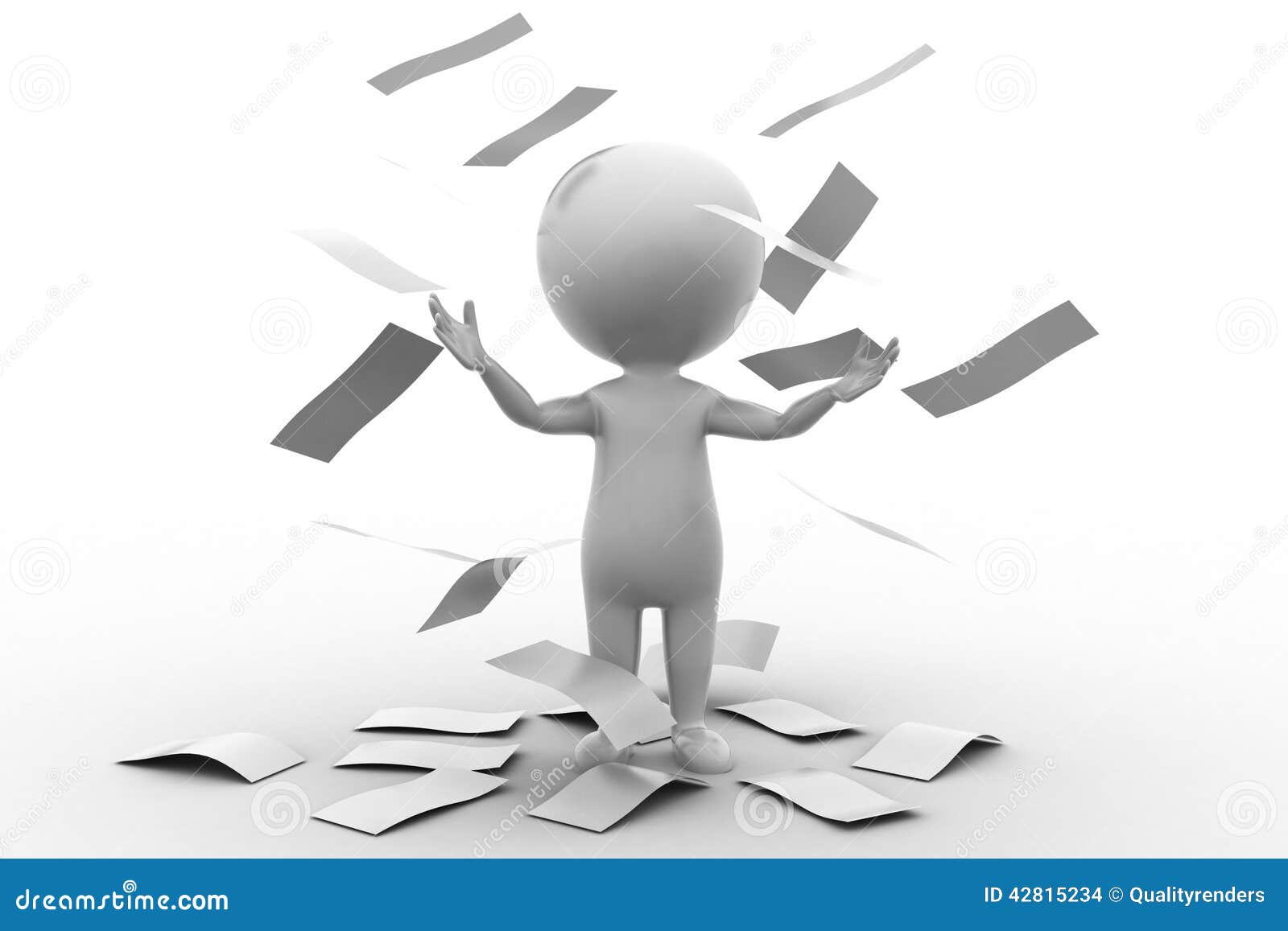 Papel del hombre 3d stock de ilustración. Ilustración de ejecutivo ...