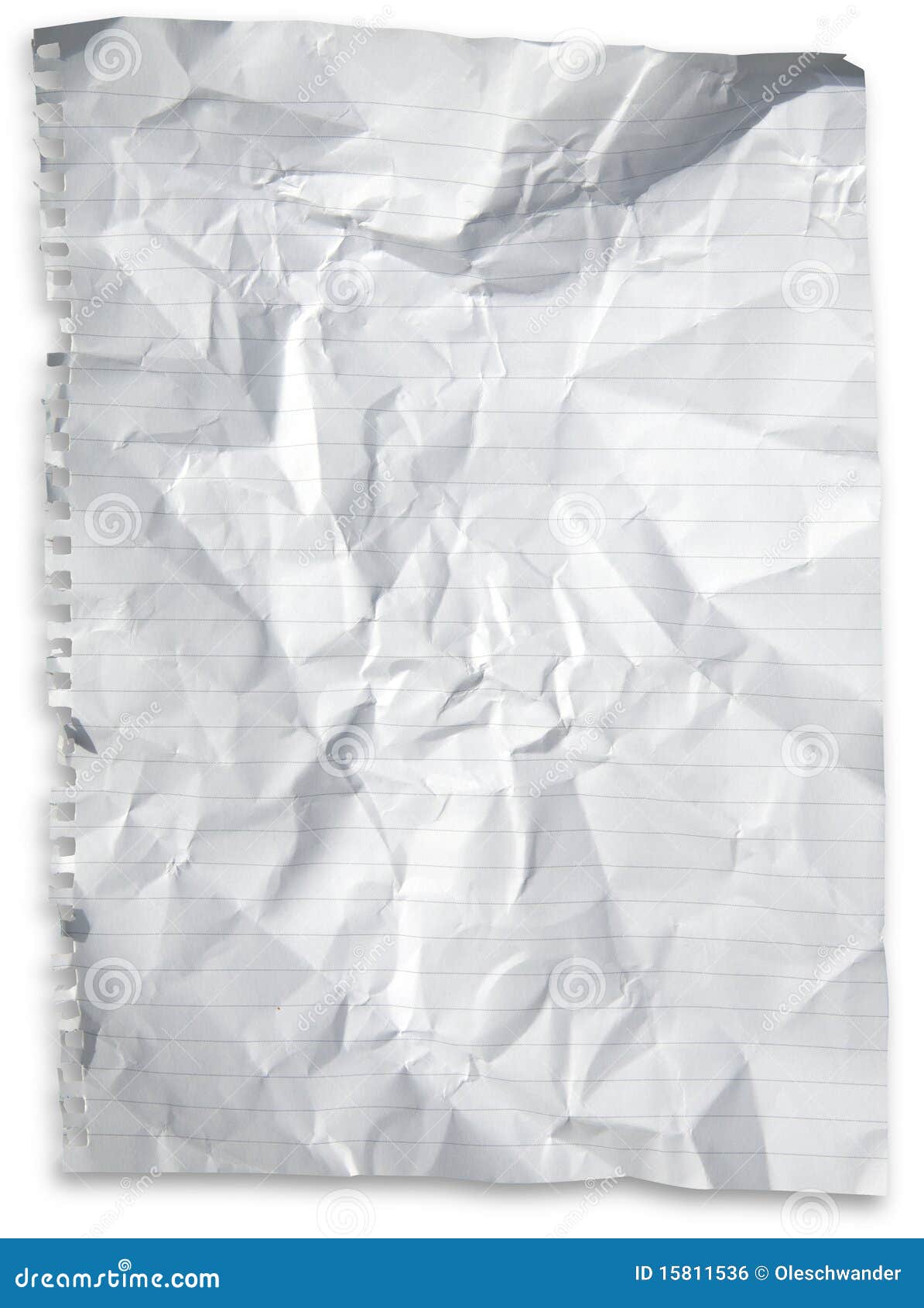 Papel Perforado Arrugado Con La Sombra Foto de archivo - Imagen de ...