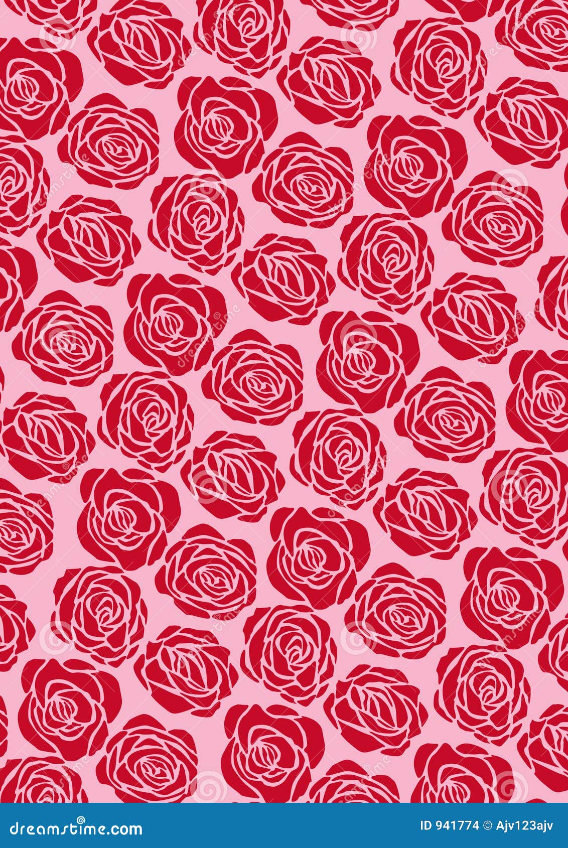 Papel Pintado Color De Rosa Del Rojo Stock de ilustración - Ilustración ...