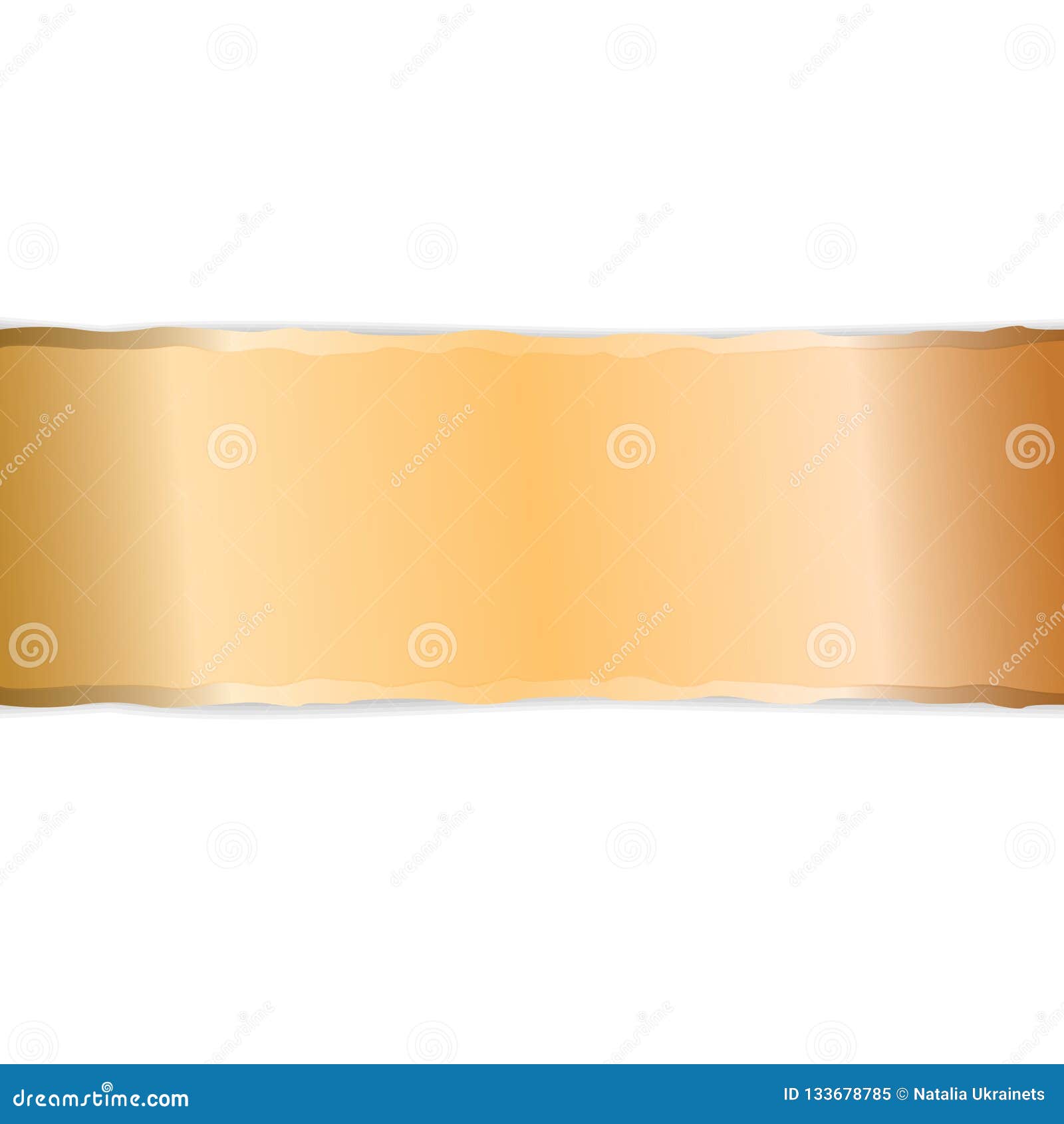 Papel rasgado oro ilustración del vector. Ilustración de arte - 133678785