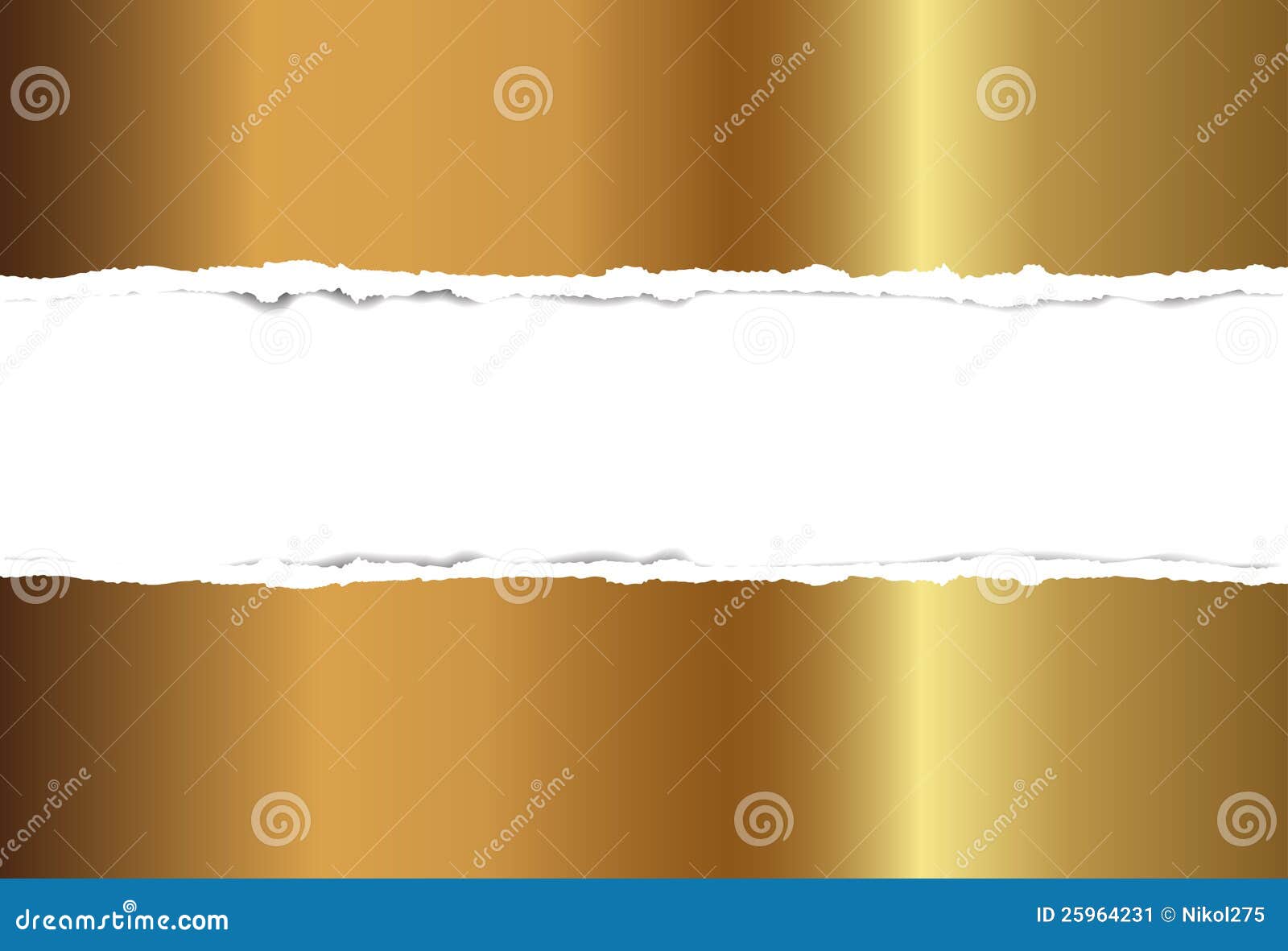 Papel rasgado oro, ilustración del vector. Ilustración de trapo - 25964231