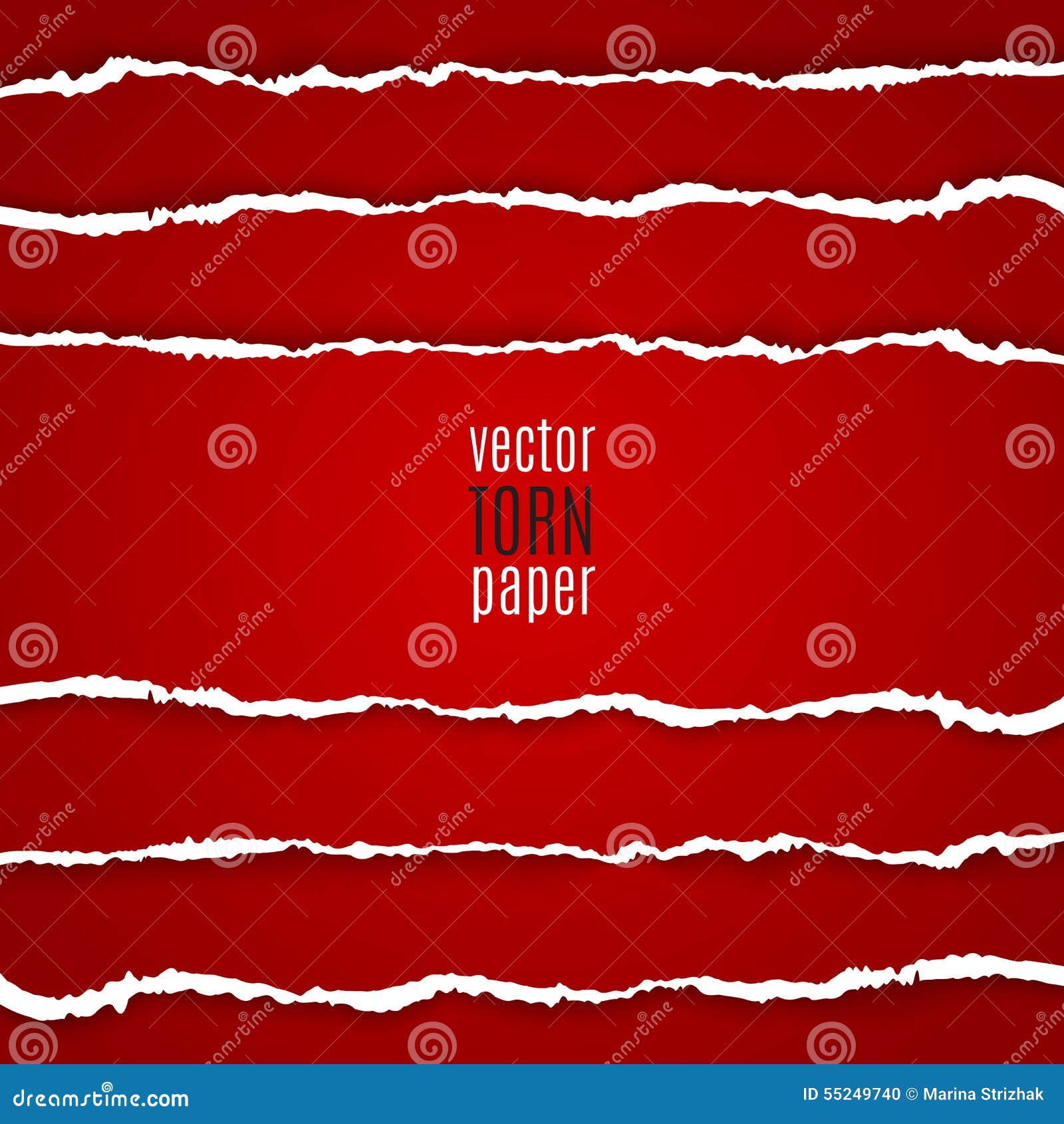 Papel rasgado rojo ilustración del vector. Ilustración de rasgado ...