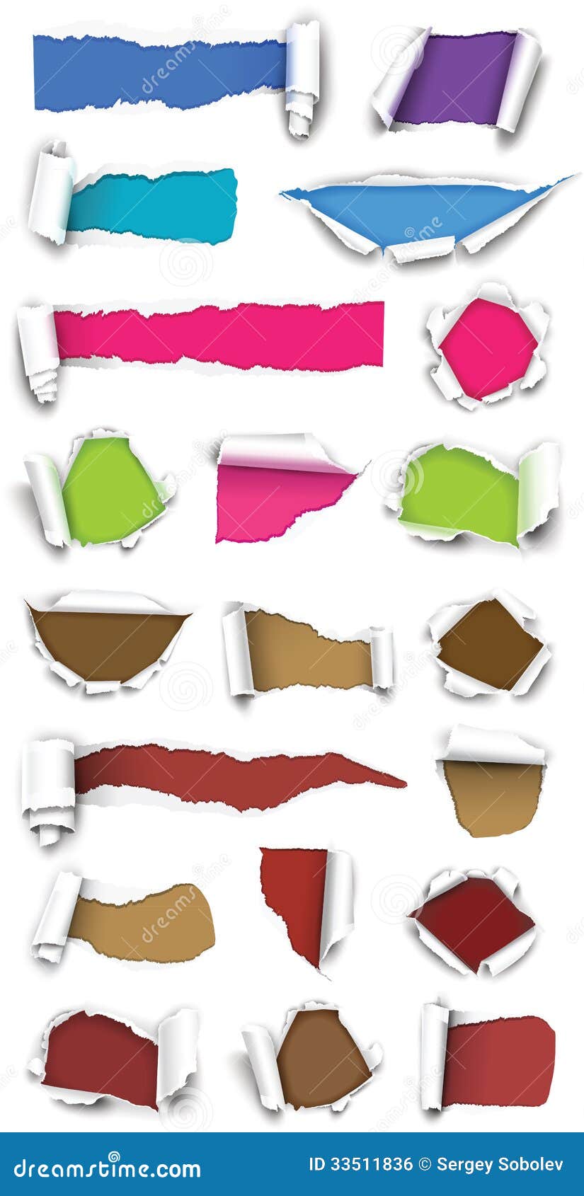 Papel rasgado vector stock de ilustración. Ilustración de blanco - 33511836