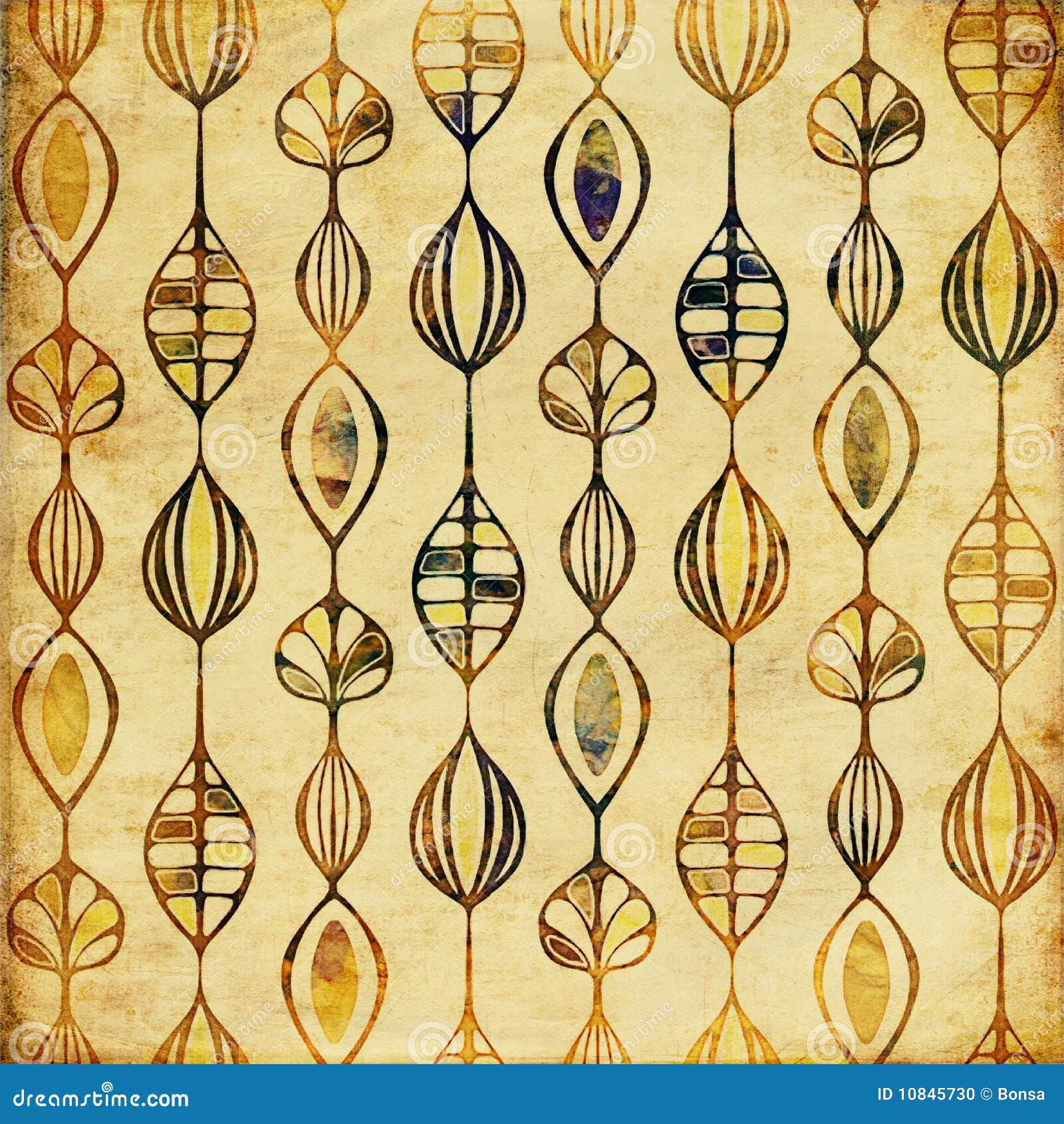 Papel retro stock de ilustración. Ilustración de floral - 10845730