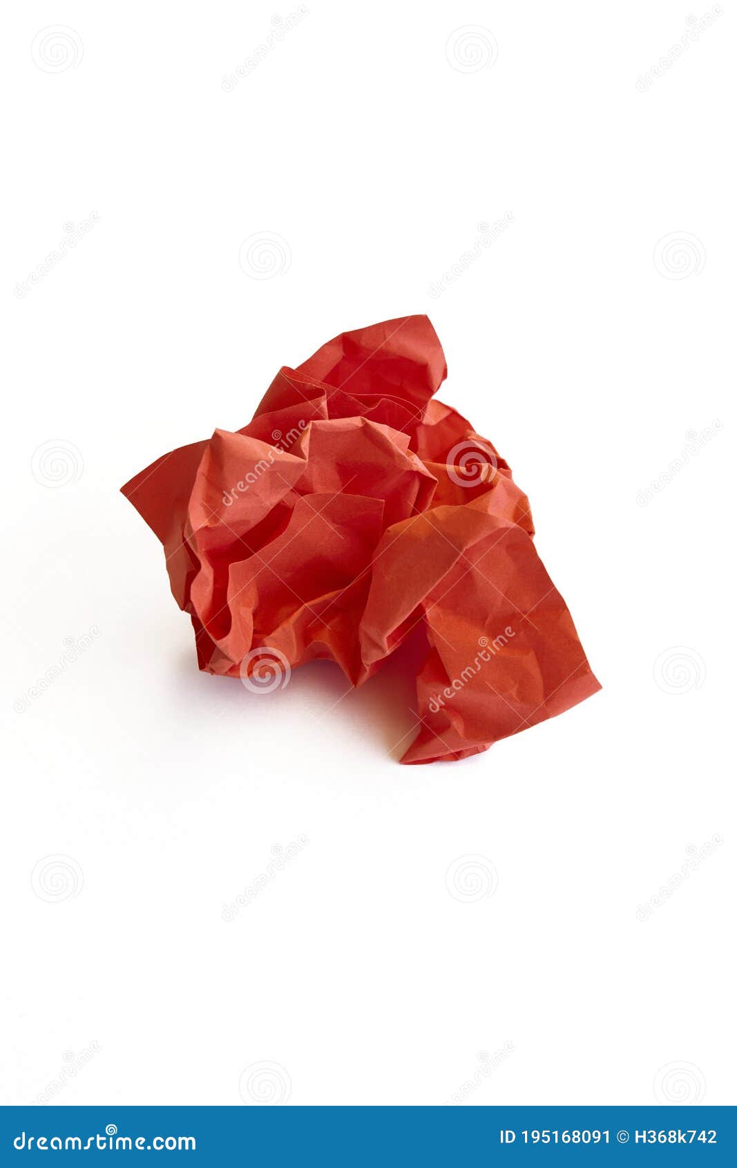 Papel Rojo Roto Aislado En Blanco. Espacio De Copia Imagen de archivo ...