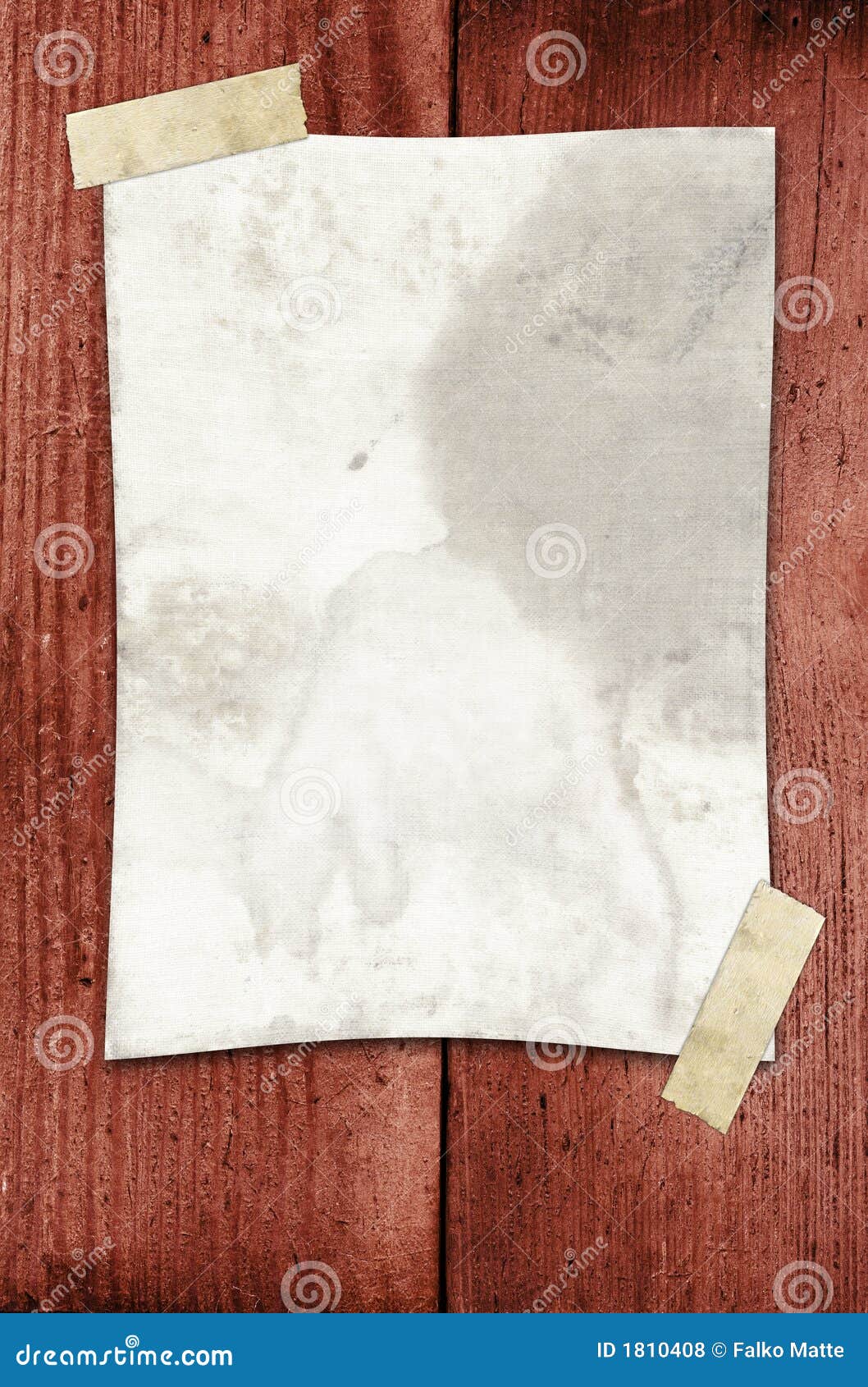 Papel Sujetado Con Cinta Adhesiva a Una Pared Foto de archivo - Imagen ...