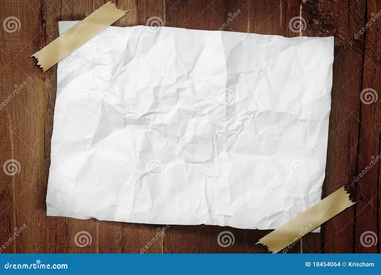 Papel Sujetado Con Cinta Adhesiva a Una Pared Foto de archivo - Imagen ...