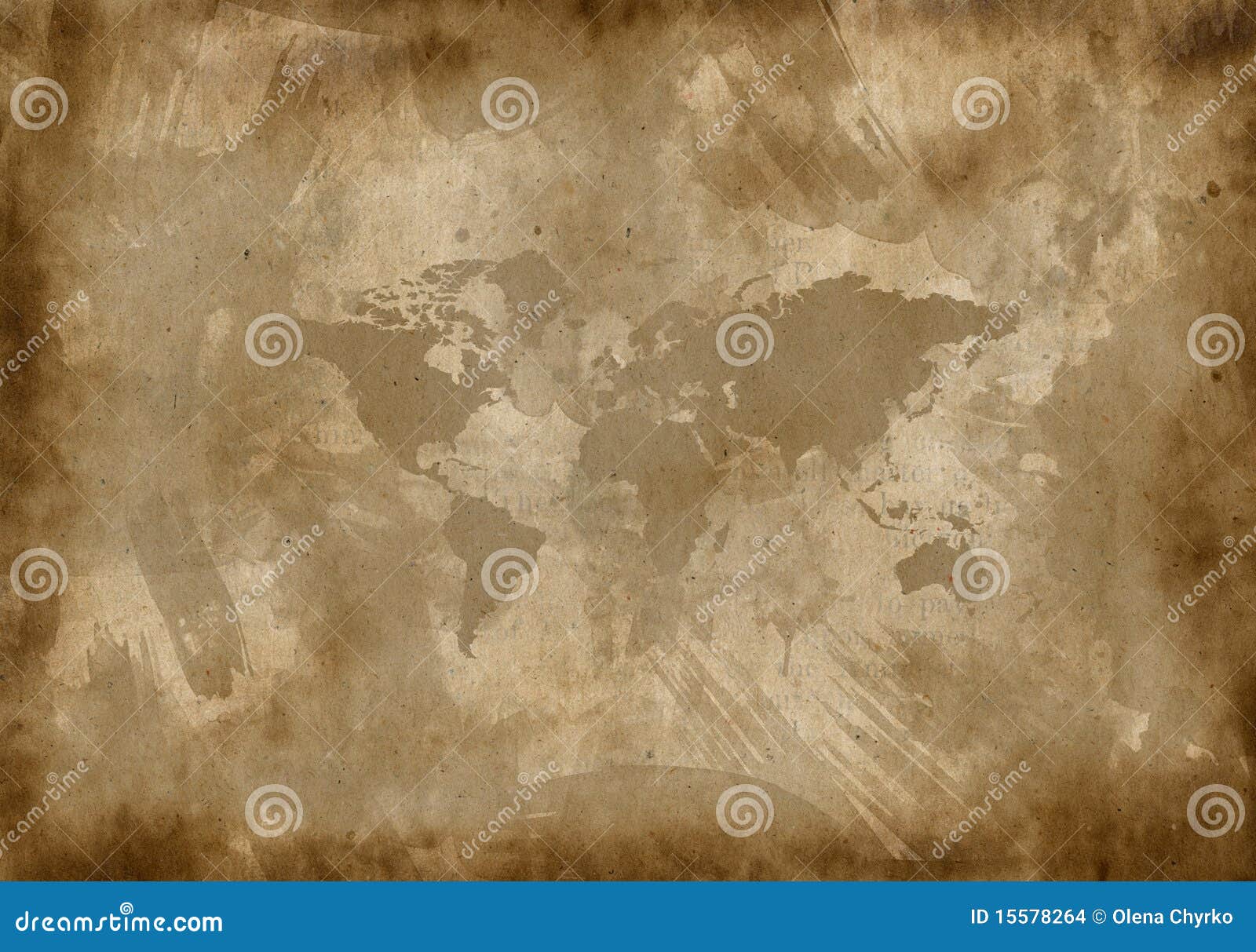 Papel Velho Com Um Mapa Imagem. Imagem: 15578264