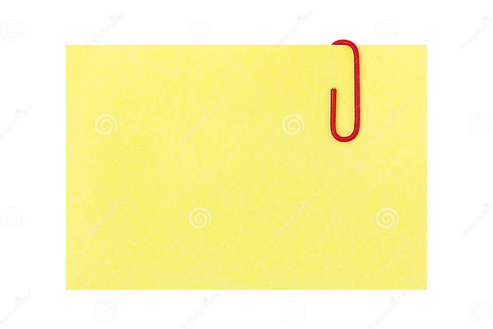 Papel y clip de nota imagen de archivo. Imagen de carpeta - 11457067