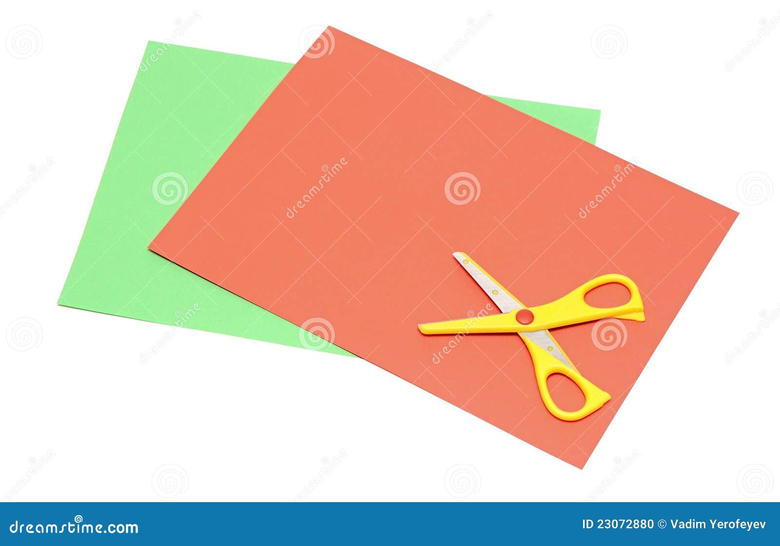 Papel y tijeras del color foto de archivo. Imagen de fuente - 23072880