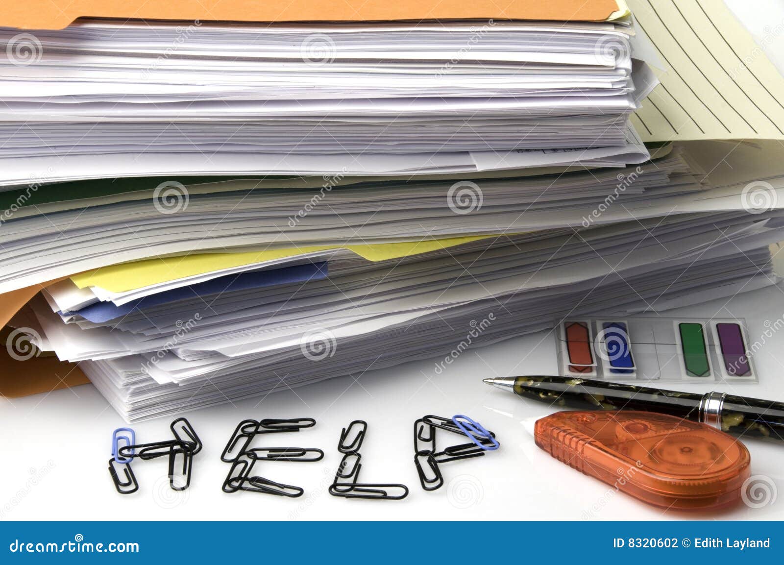 Papeleo foto de archivo. Imagen de escritura, ayuda, blanco - 8320602