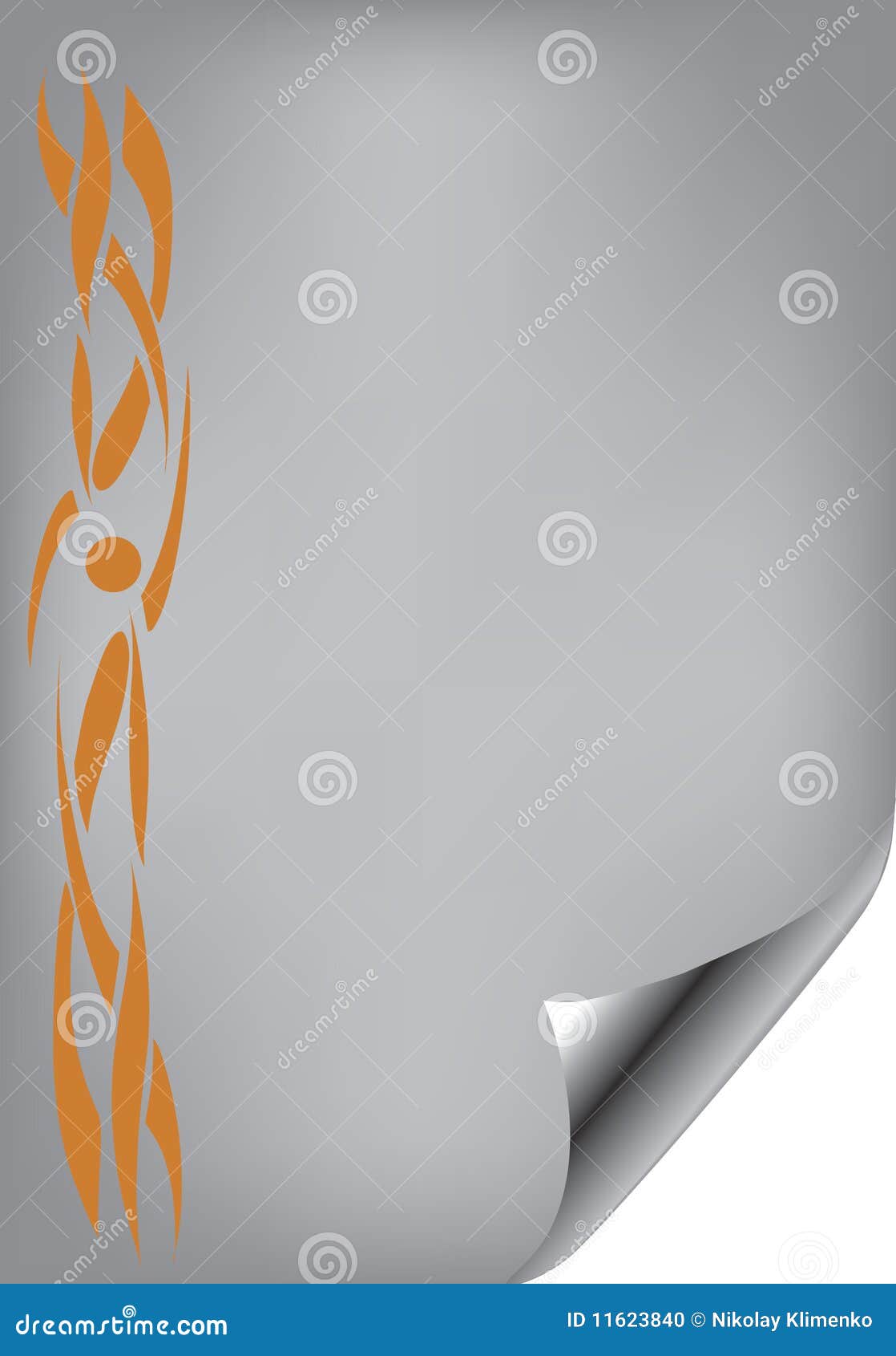 Paper stock vector. Illustration of paper, bend, empty - 11623840