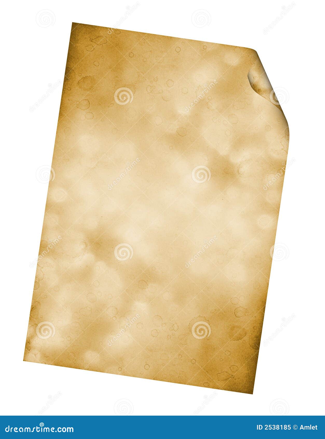 Paper stock image. Image of document, dirty, isolated - 2538185